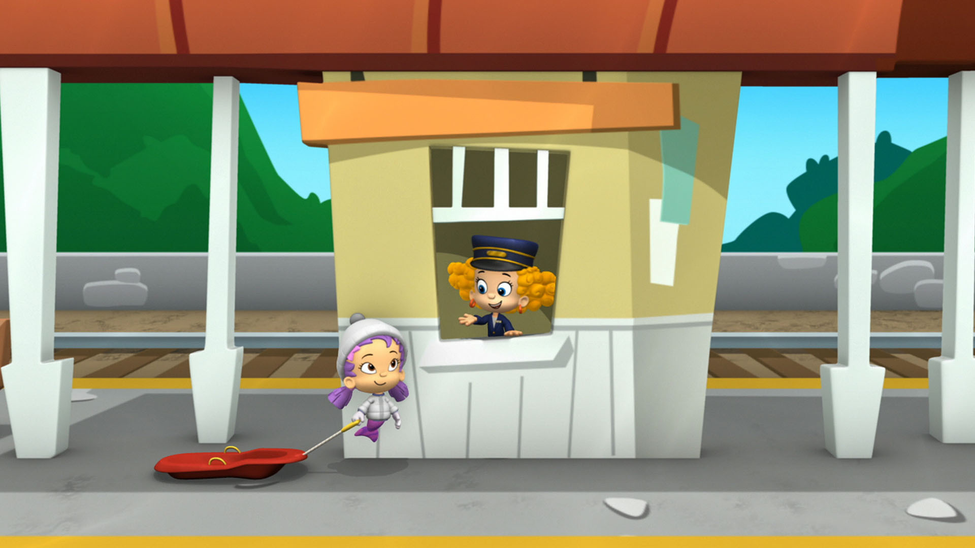 Regarder l’épisode 18, saison 2 de Bubulle Guppies : La course de train ...