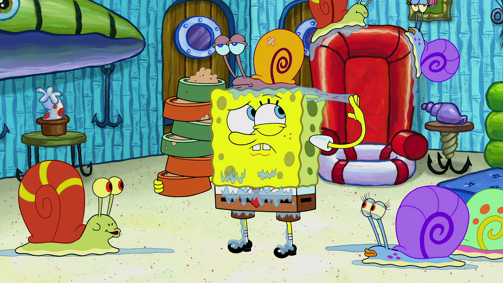 spongebob eating patrick