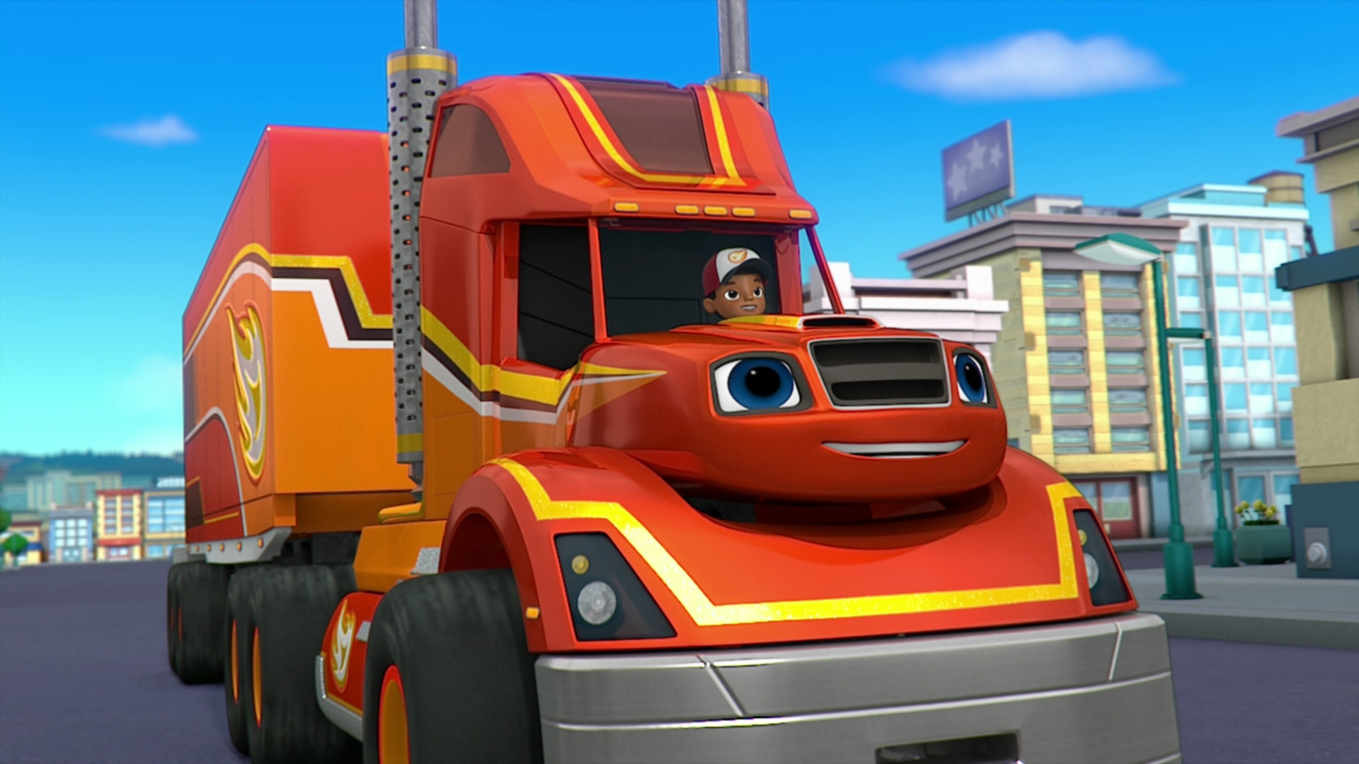 Cartoon Sattelschlepper