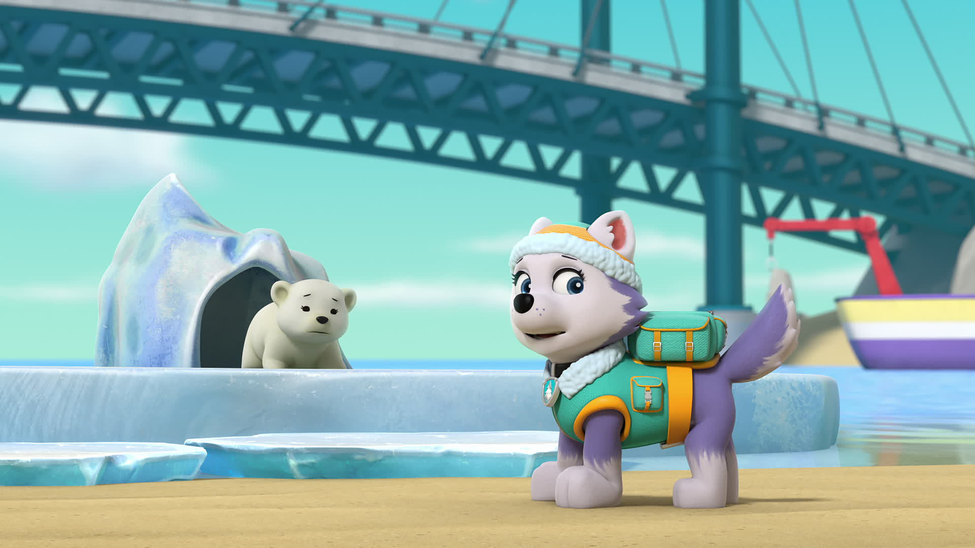 Pups Save a Windswept Polar Bear Cub Pups Save a Drive in