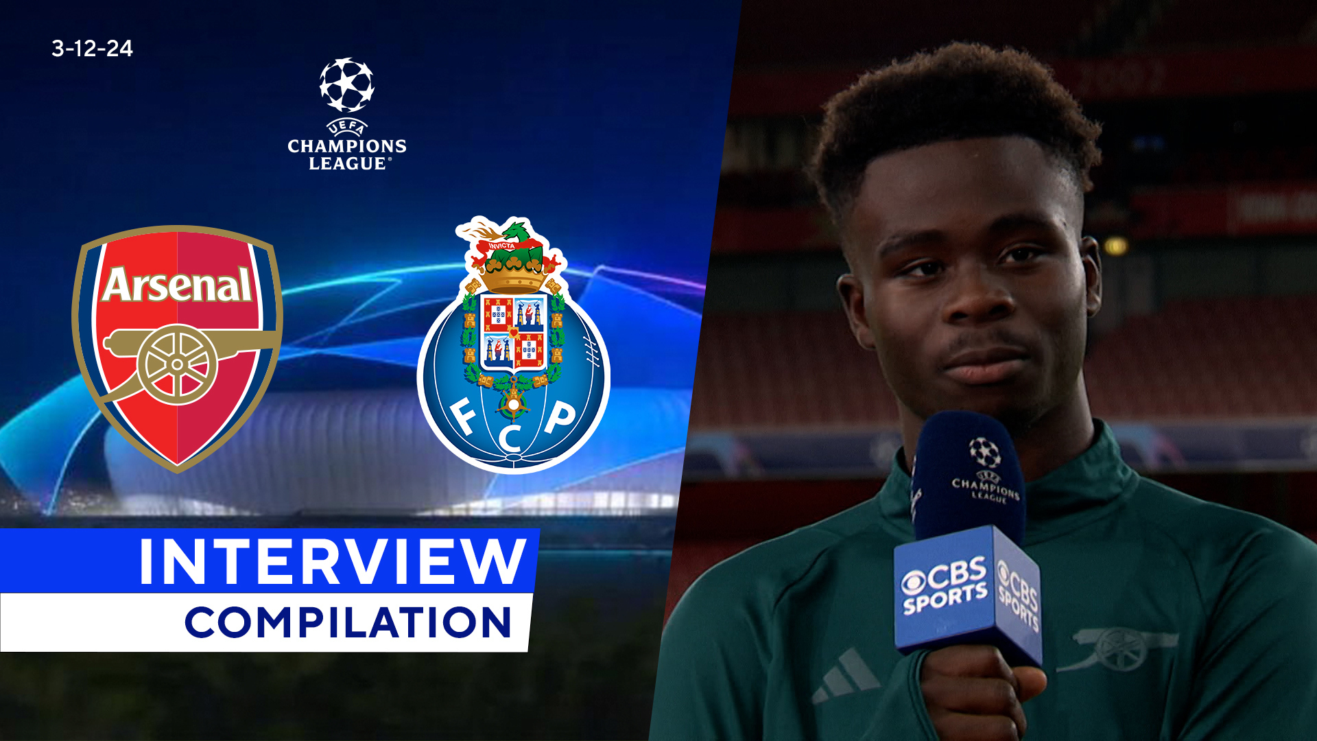 Watch UEFA Champions League Season 2024 Episode 0: Interview Compilation: Arsenal vs. Porto ...