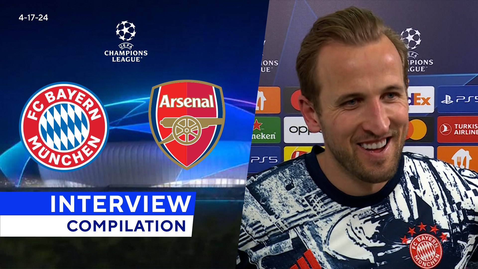 Watch UEFA Champions League Season 2024 Episode 0: Interview Compilation: Bayern vs. Arsenal ...