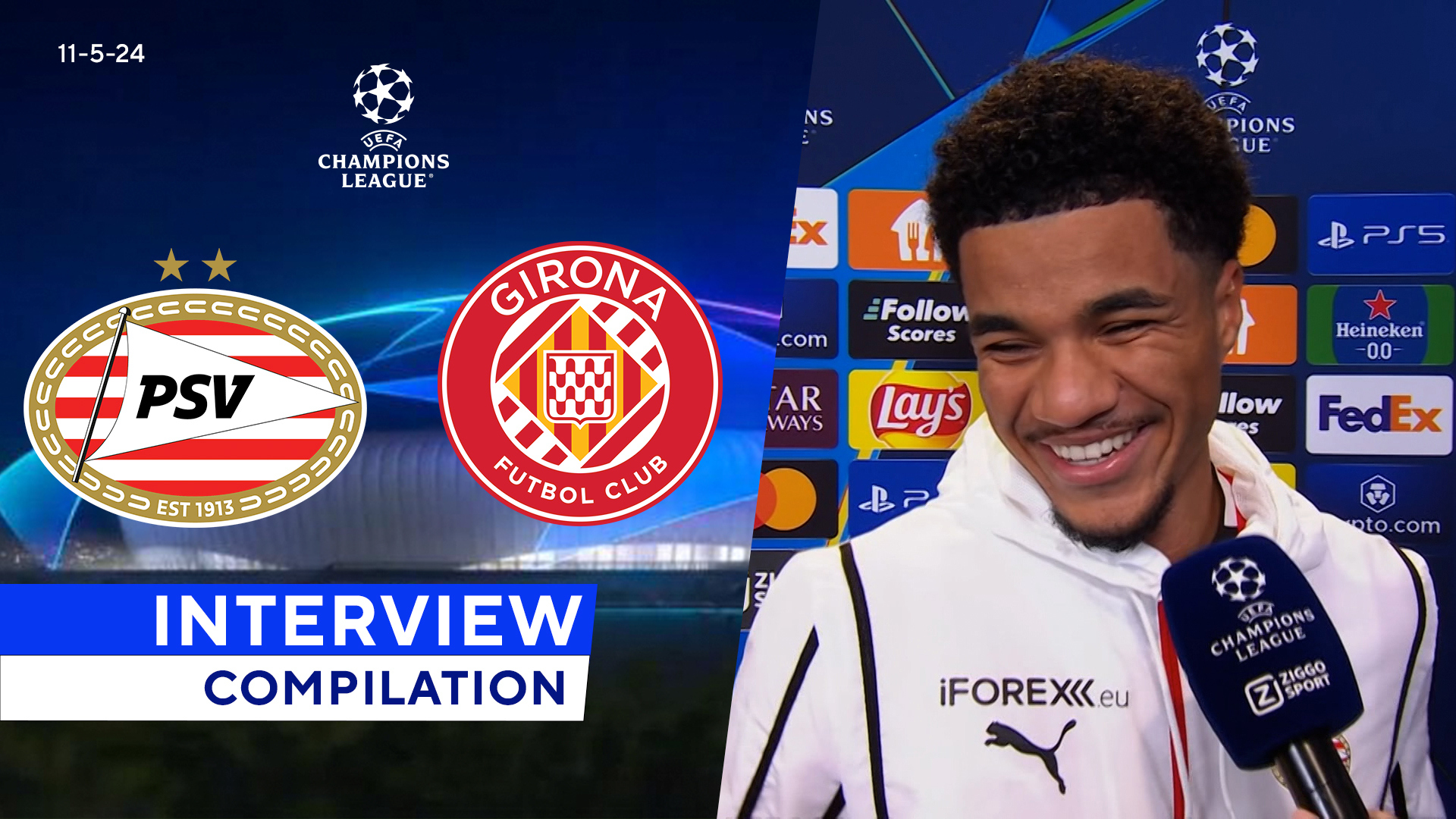 Watch UEFA Champions League Season 2025 Episode 0: Interview Compilation: PSV vs. Girona ...