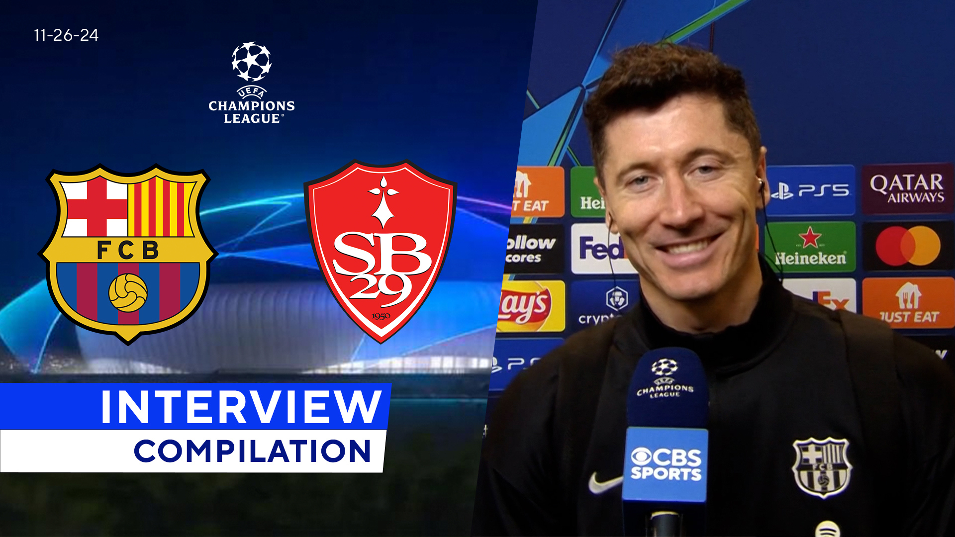 Watch UEFA Champions League Season 2025 Episode 0: Interview Compilation: Barcelona vs. Brest ...