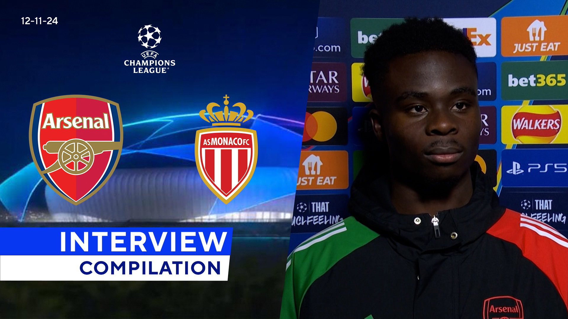 Watch UEFA Champions League Season 2025 Episode 0: Interview Compilation: Arsenal vs. Monaco ...