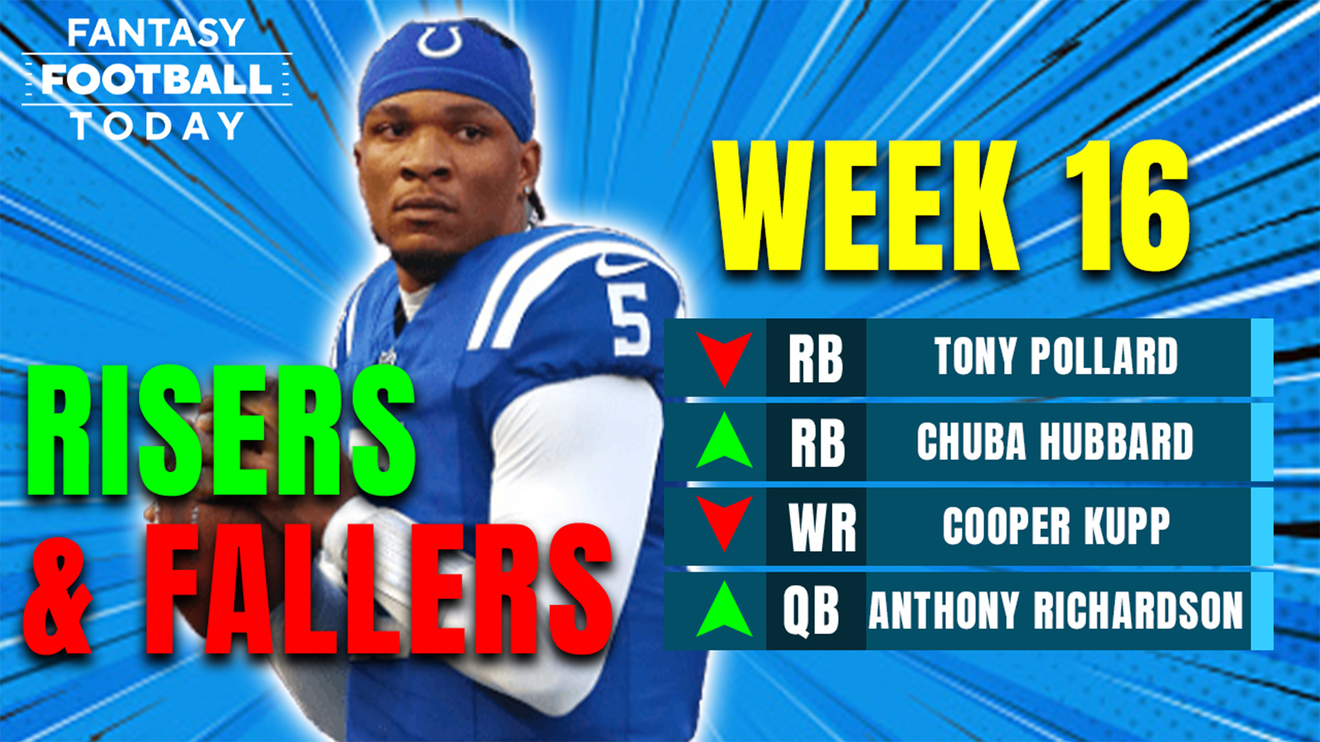Fantasy Football Today Week 16 Risers Fallers