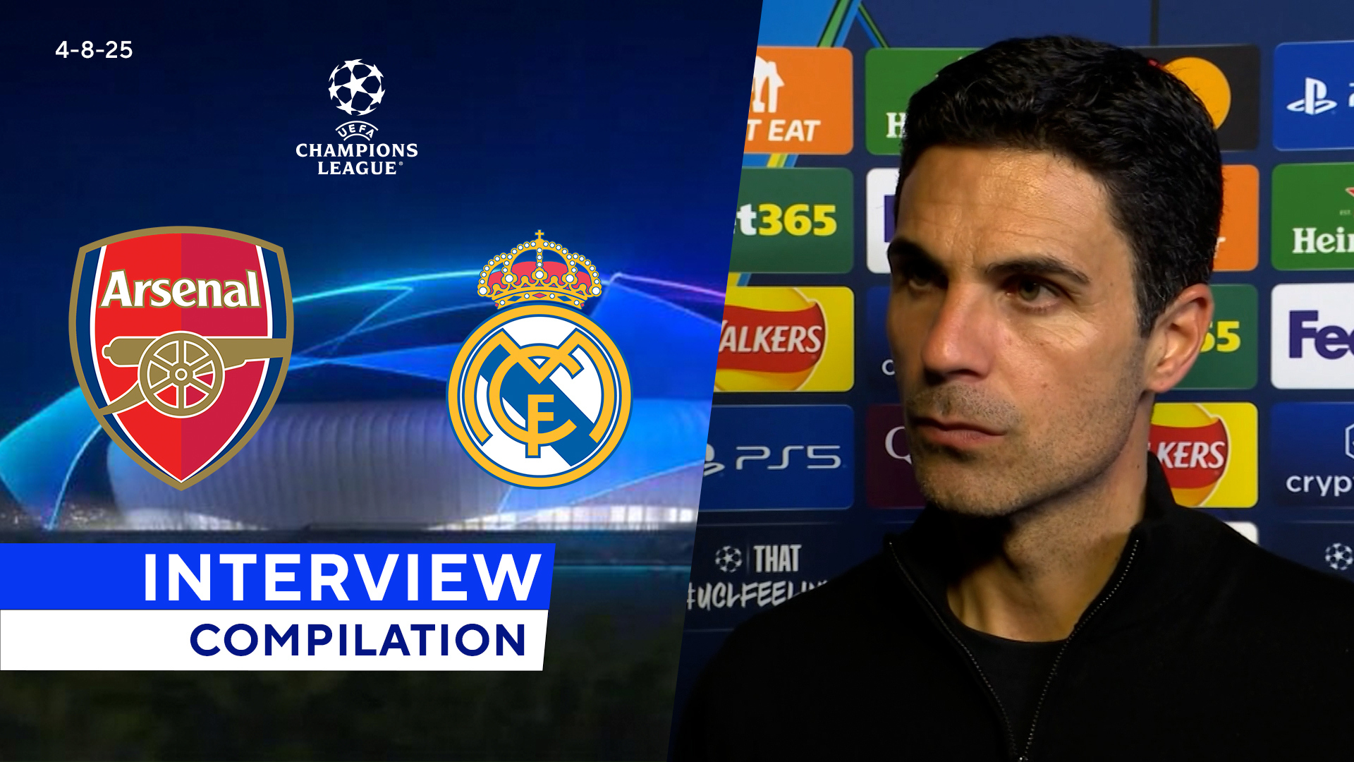 Watch UEFA Champions League Season 2025 Episode 0: Interview Compilation: Arsenal vs. Real ...