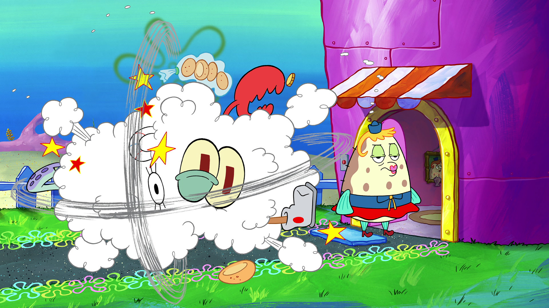 Mira Bob Esponja, temporada 15, episodio 4: Venta de galletas ...
