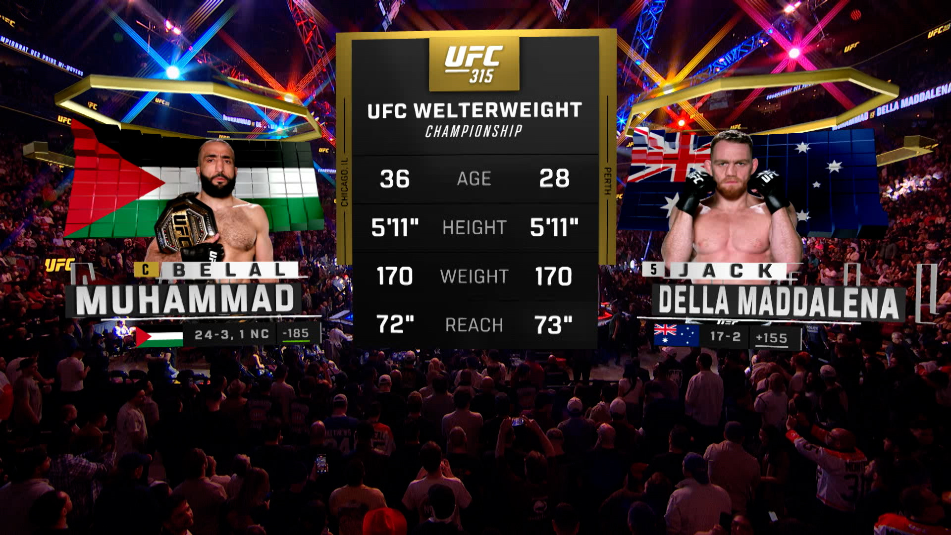 Watch UFC 315: Belal Muhammad vs. Jack Della Maddalena Main Card ...