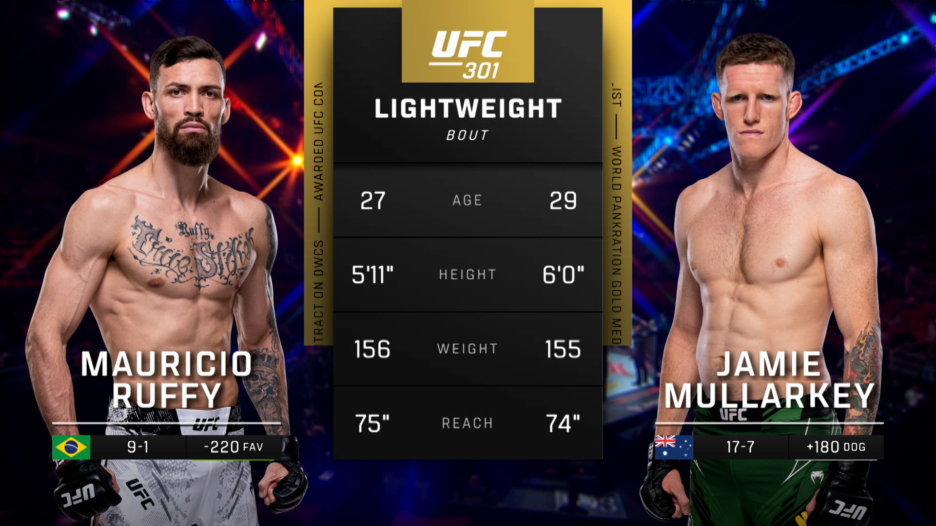 Watch UFC 301: Mauricio Ruffy vs. Jamie Mullarkey Prelims - Paramount+ ...