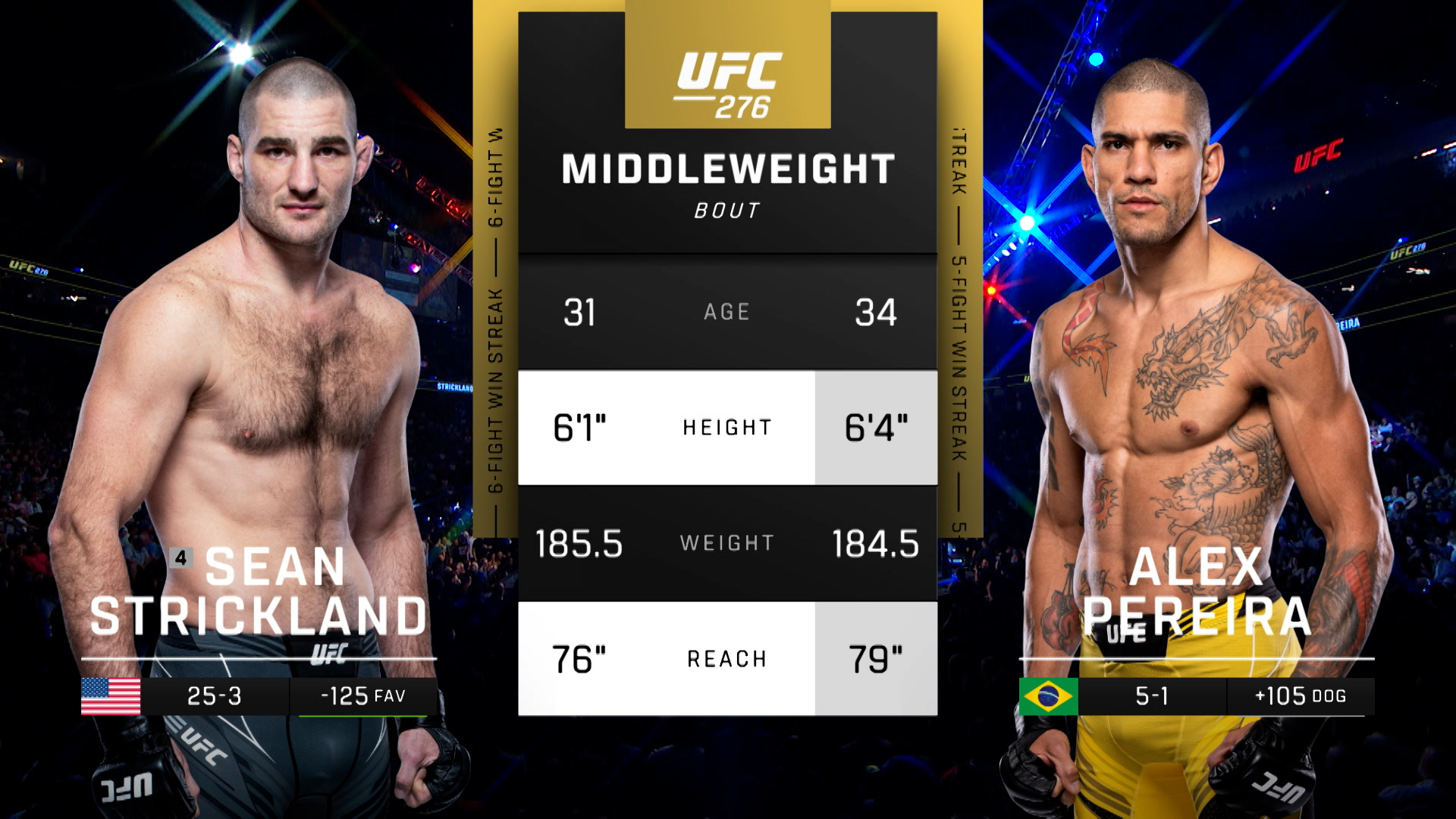Ve UFC 276: Sean Strickland vs. Alex Pereira Main Card - Paramount+ Chile