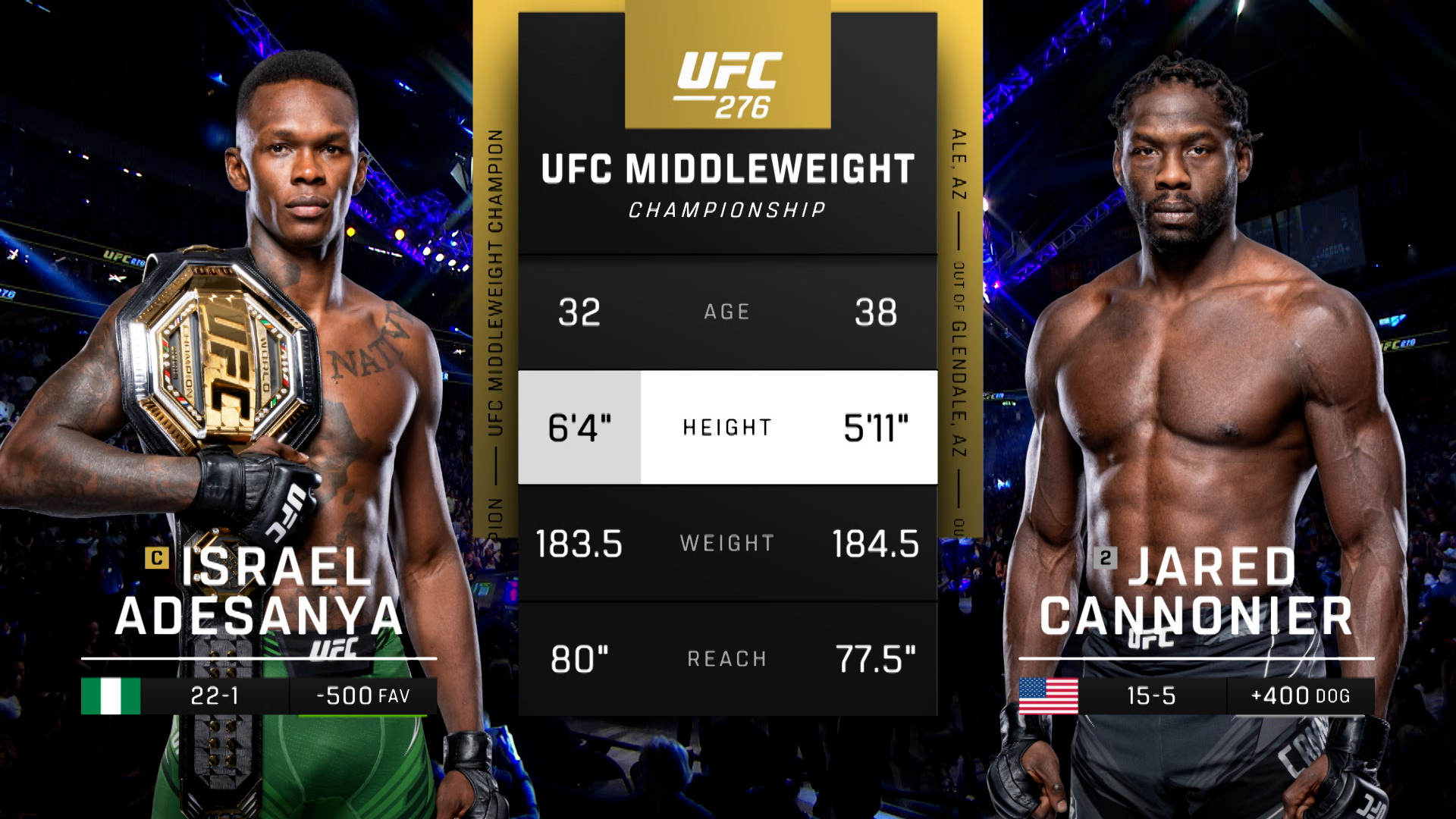 Assista a UFC 276: Israel Adesanya vs. Jared Cannonier Main Card ...