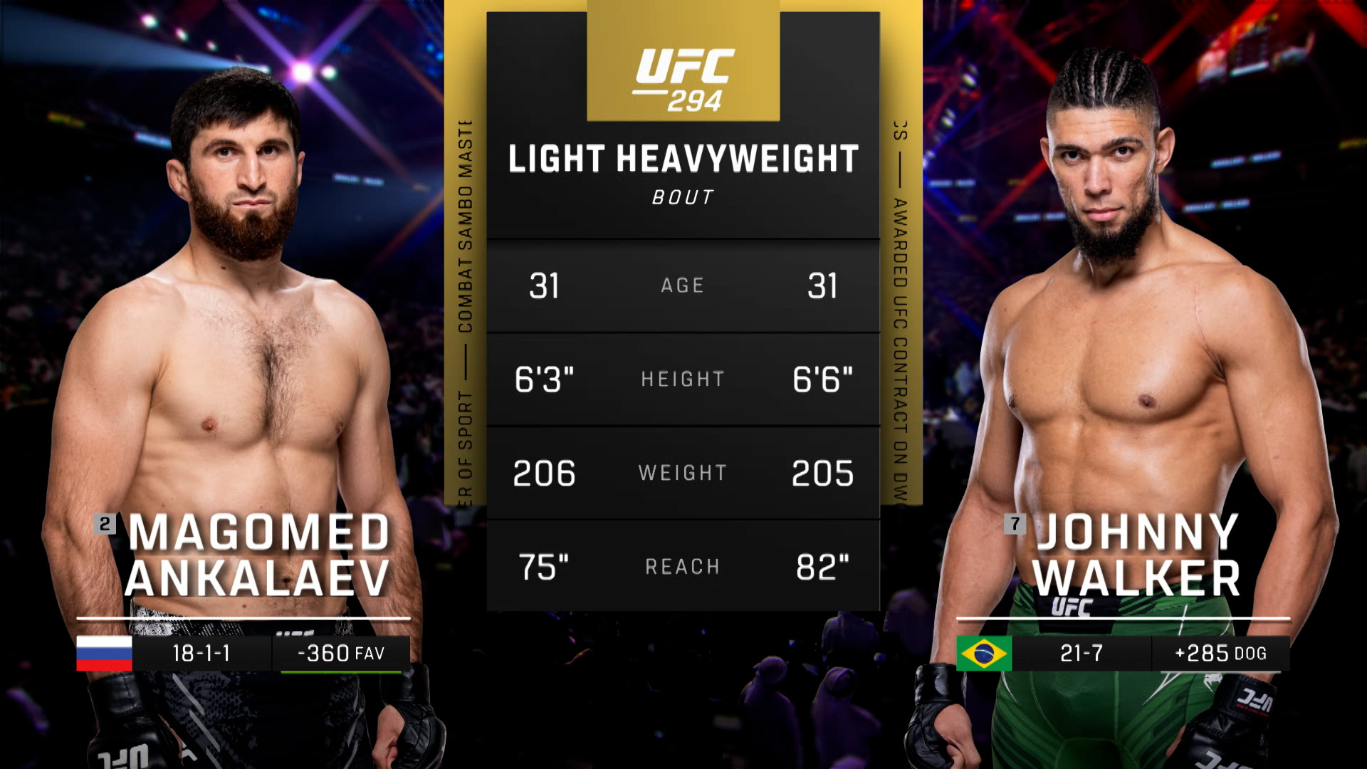 Ve UFC 294: Magomed Ankalaev vs. Johnny Walker Main Card - Paramount+ ...