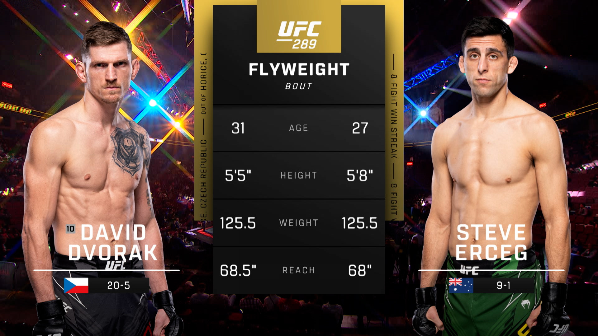 Watch UFC Season 289 Episode 10: 289: David Dvorak vs. Steve Erceg ...