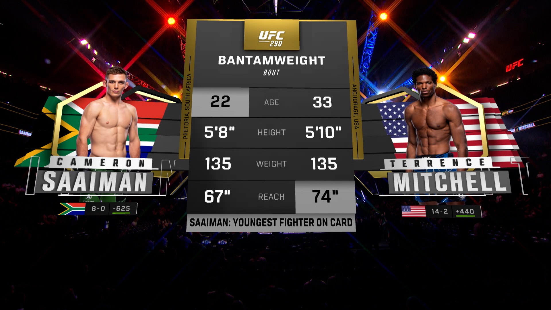 Watch UFC Season 290 Episode 11: 290: Cameron Saaiman vs. Terrence ...