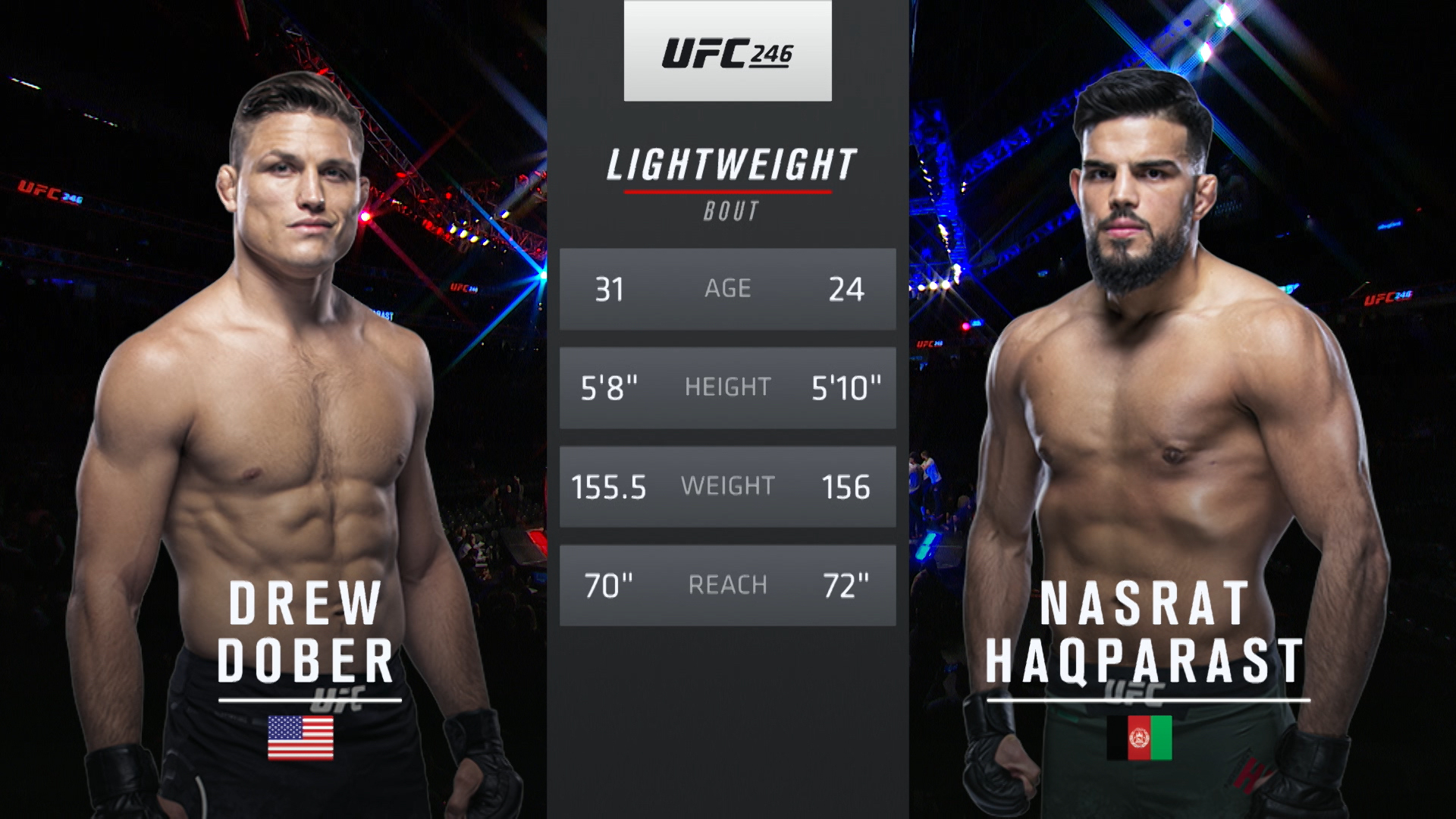 Assista a UFC 246: Drew Dober vs. Nasrat Haqparast Prelims - Paramount+ ...