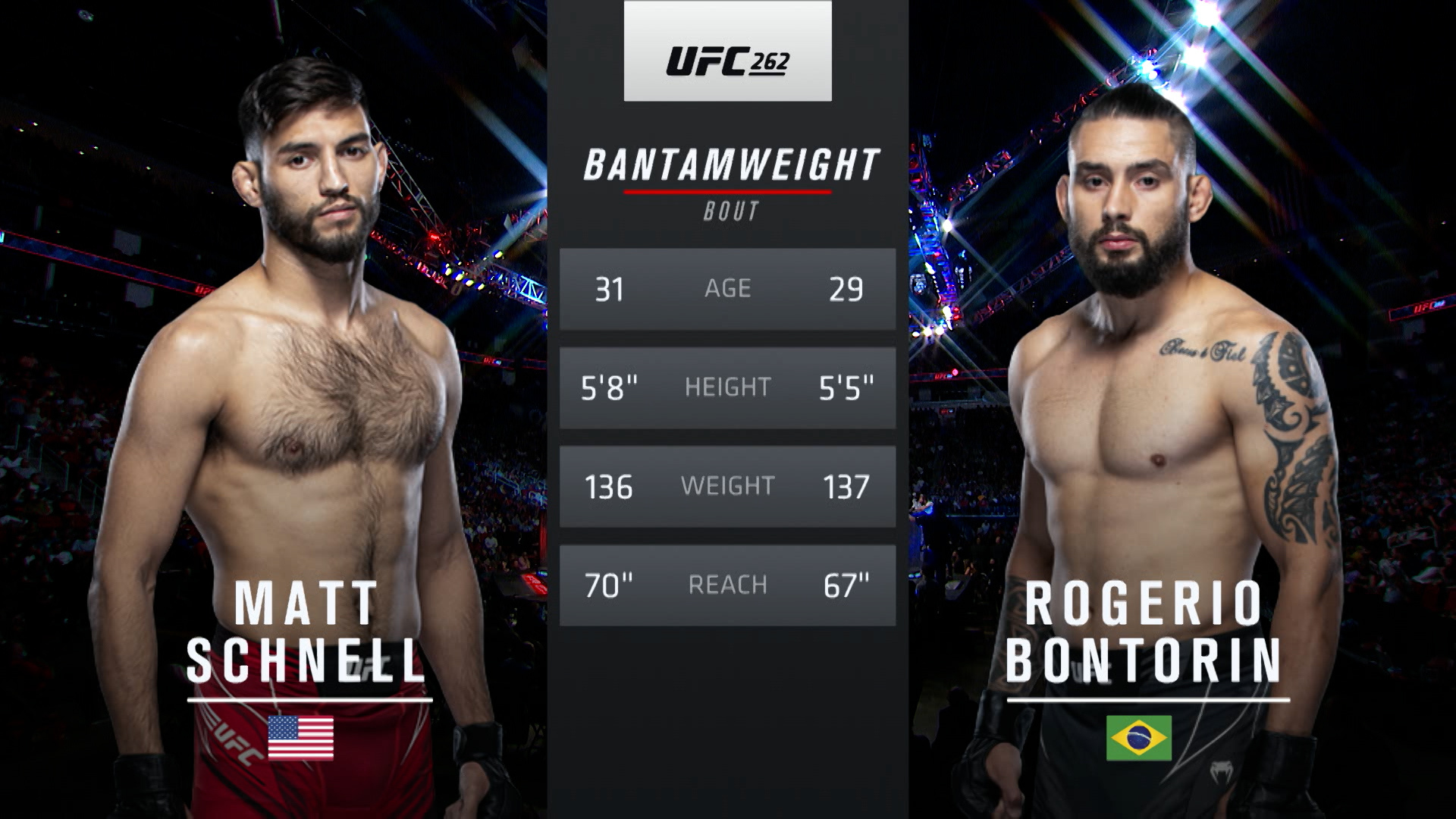 Ve UFC 262: Matt Schnell vs. Rogerio Bontorin Main Card - Paramount+ ...