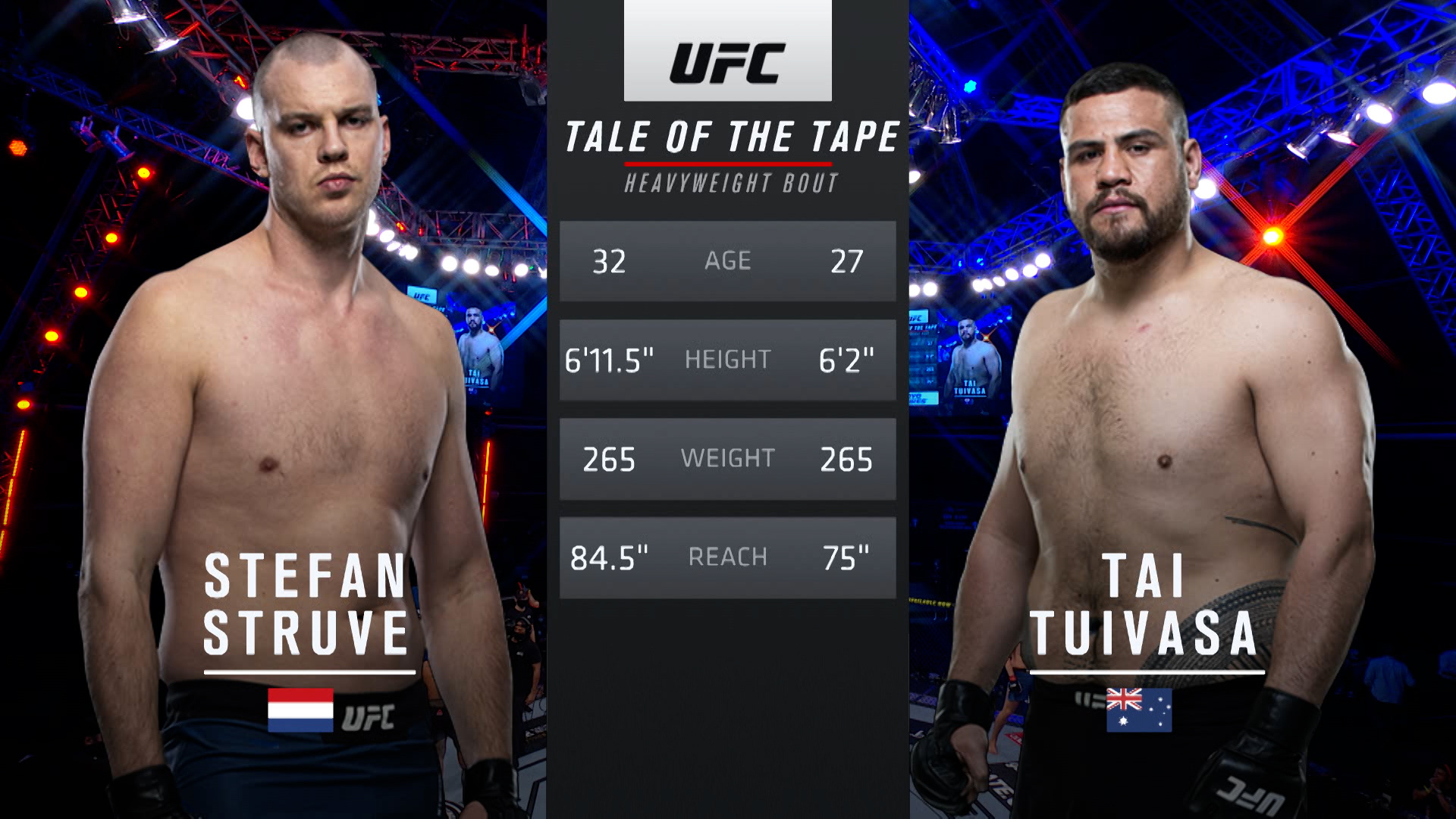 Ve UFC 254: Stefan Struve vs. Tai Tuivasa Prelims - Paramount+ Chile