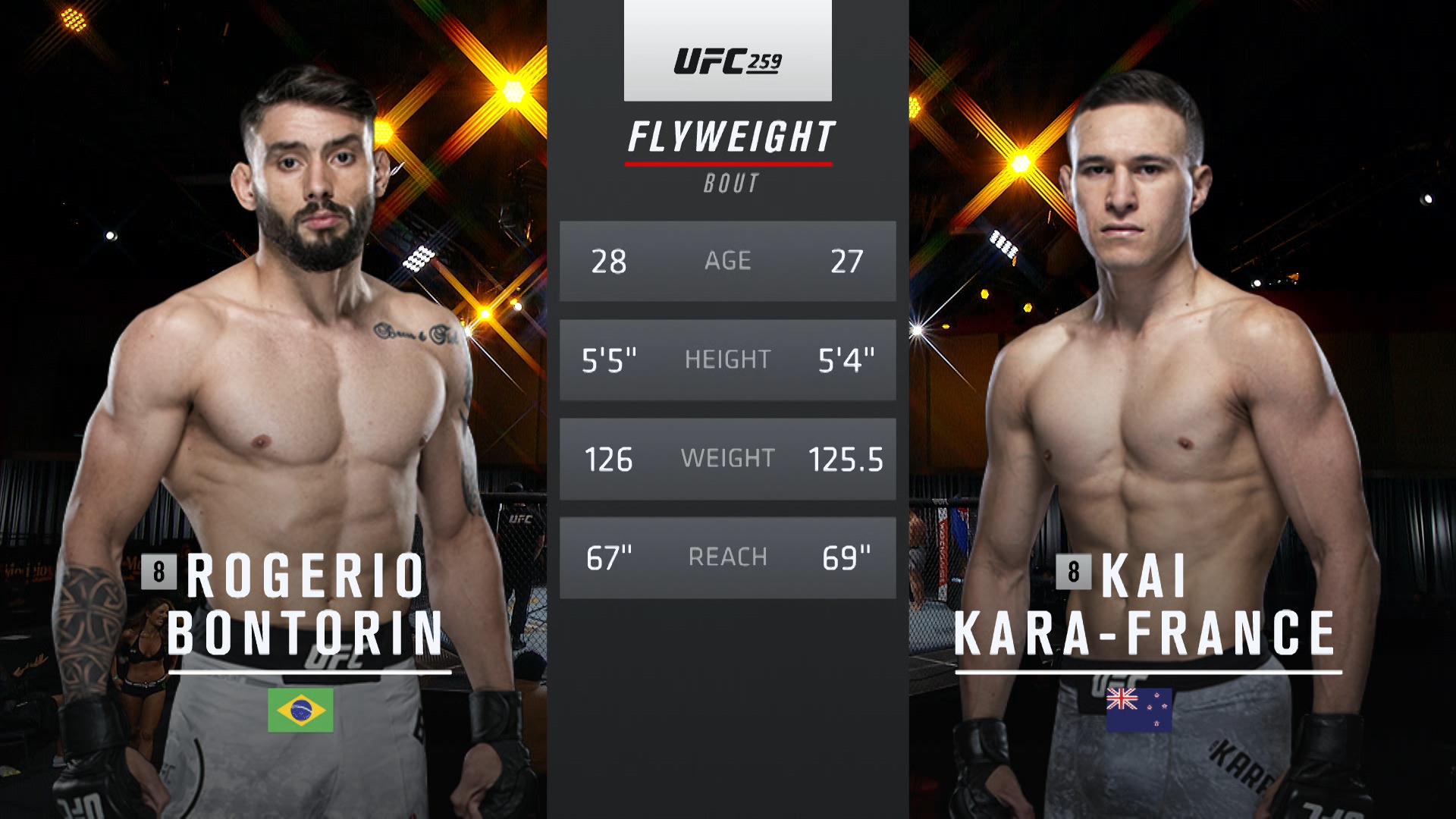 Watch UFC Season 259 Episode 9: 259: Rogerio Bontorin vs. Kai Kara ...