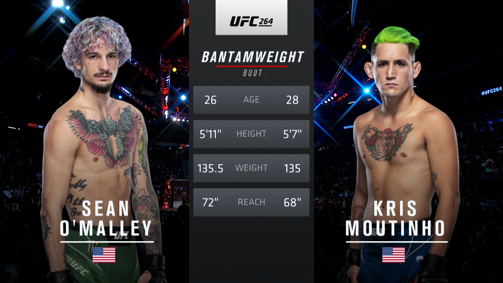 Ve UFC 264: Sean O'Malley vs. Kris Moutinho Main Card - Paramount+ ...