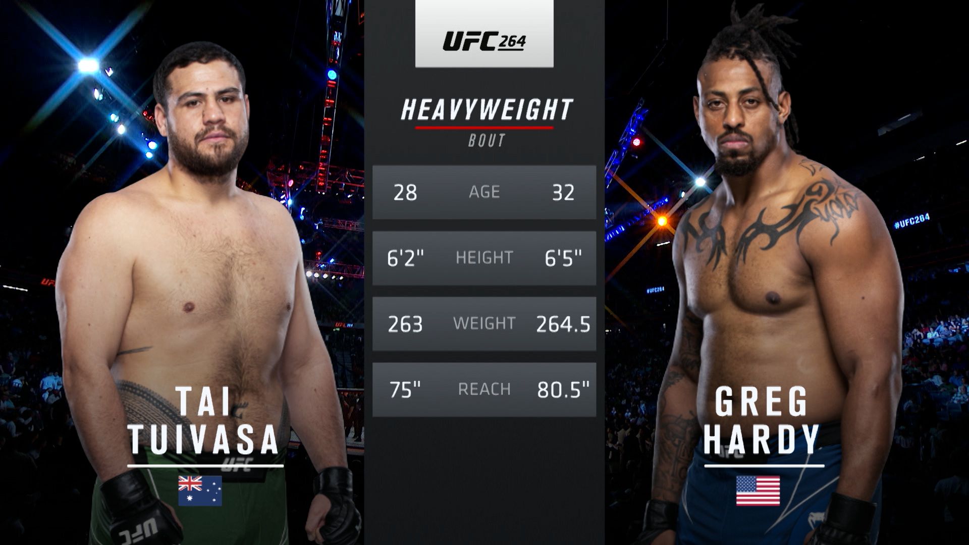 Watch UFC 264: Tai Tuivasa vs. Greg Hardy Main Card - Paramount+