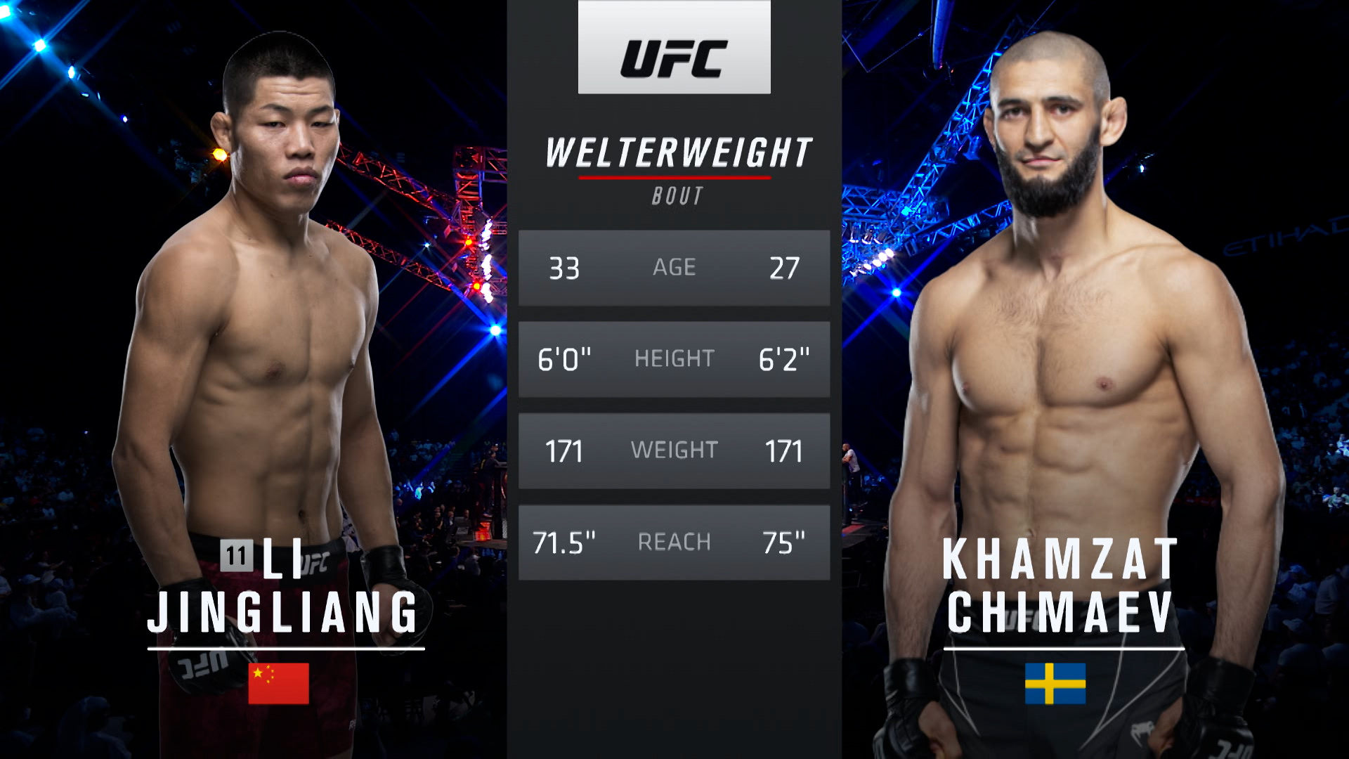 Watch UFC Season 267 Episode 5: 267: Li Jingliang vs. Khamzat Chimaev ...