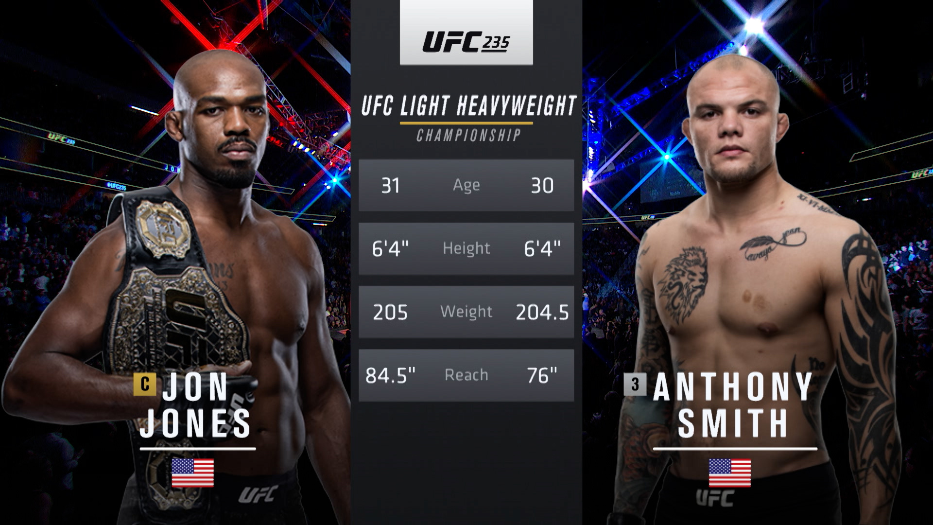 Ve UFC 2010s UFC 235: Jon Jones vs. Anthony Smith - Paramount+ Costa Rica