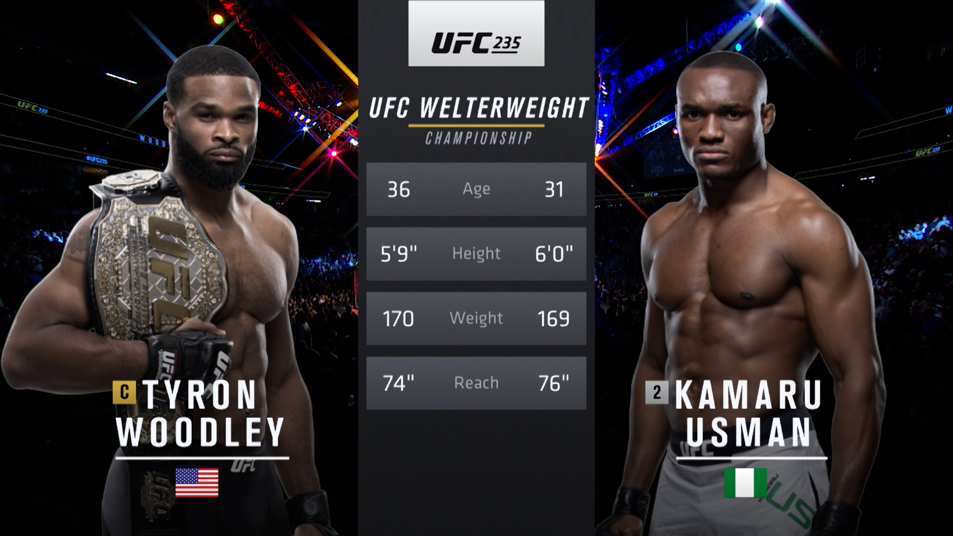 Ve UFC 2010s UFC 235: Tyron Woodley vs. Kamaru Usman - Paramount+ México