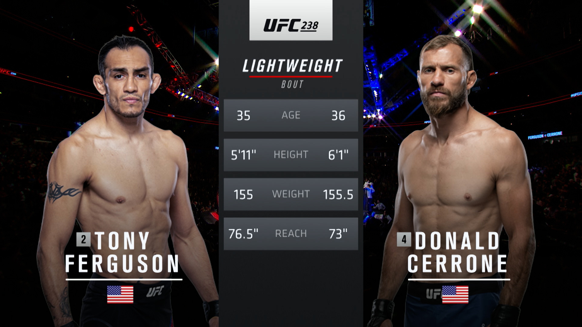 Assista a UFC 2010s UFC 238: Tony Ferguson vs. Donald Cerrone ...