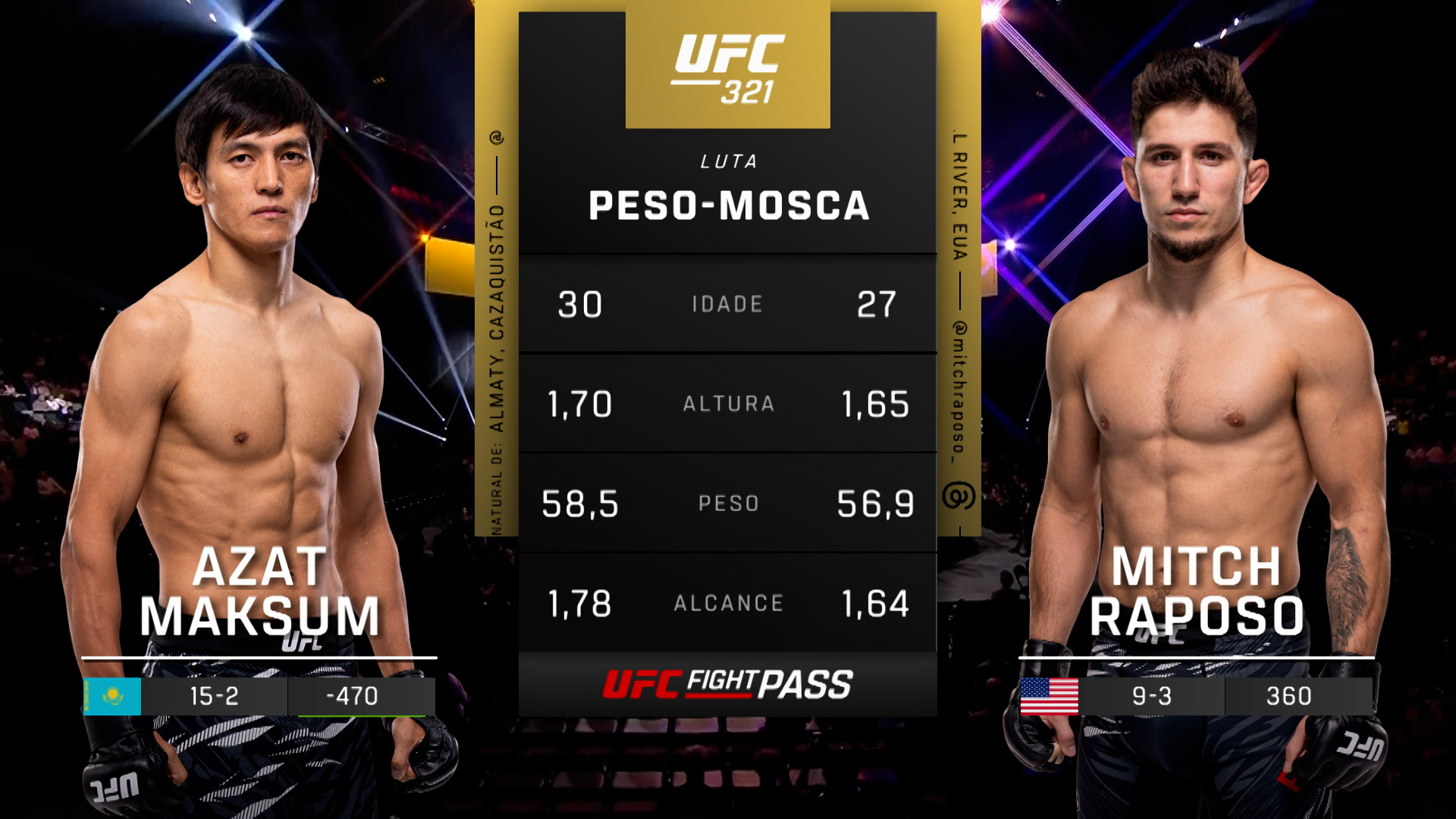 Watch UFC (Português) 321: Azat Maksum vs. Mitch Raposo Prelims ...