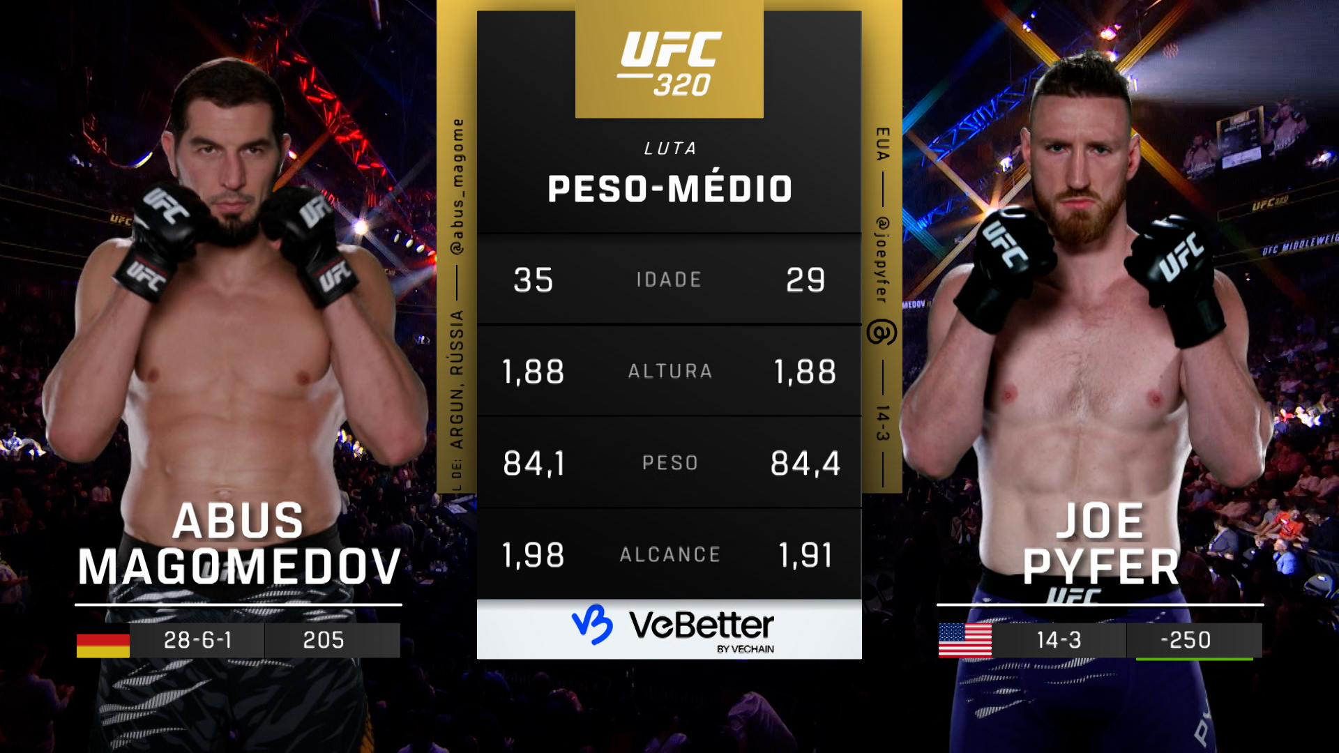 Watch UFC (Português) 320: Joe Pyfer vs. Abusupiyan Magomedov Main Card ...