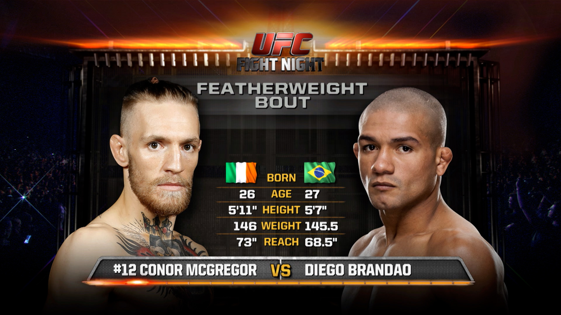 Watch UFC Fight Night Conor McGregor vs. Diego Brandao - Paramount+ ...