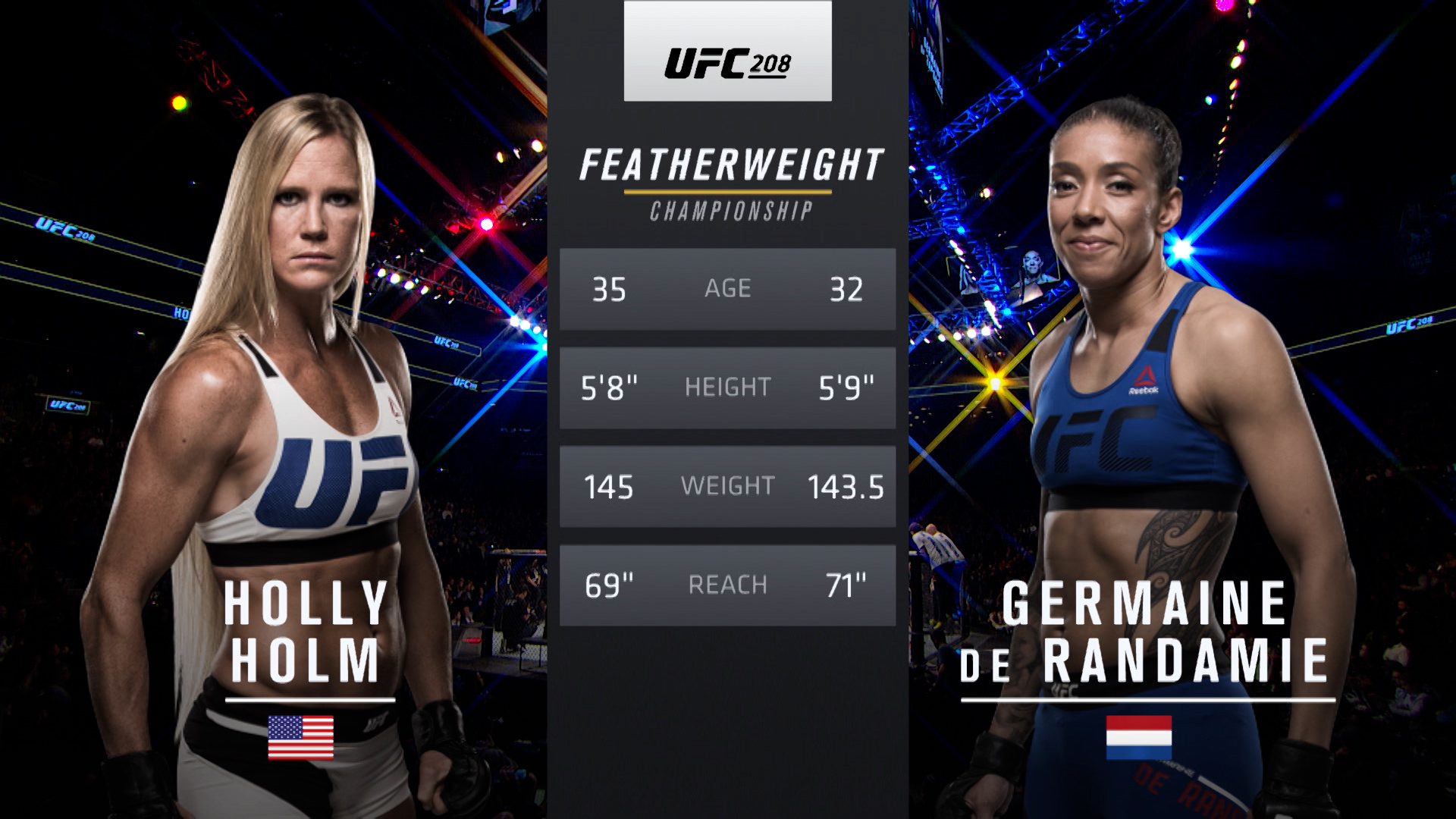 Ve UFC 2010s UFC 208: Holly Holm vs. Germaine de Randamie - Paramount+ ...