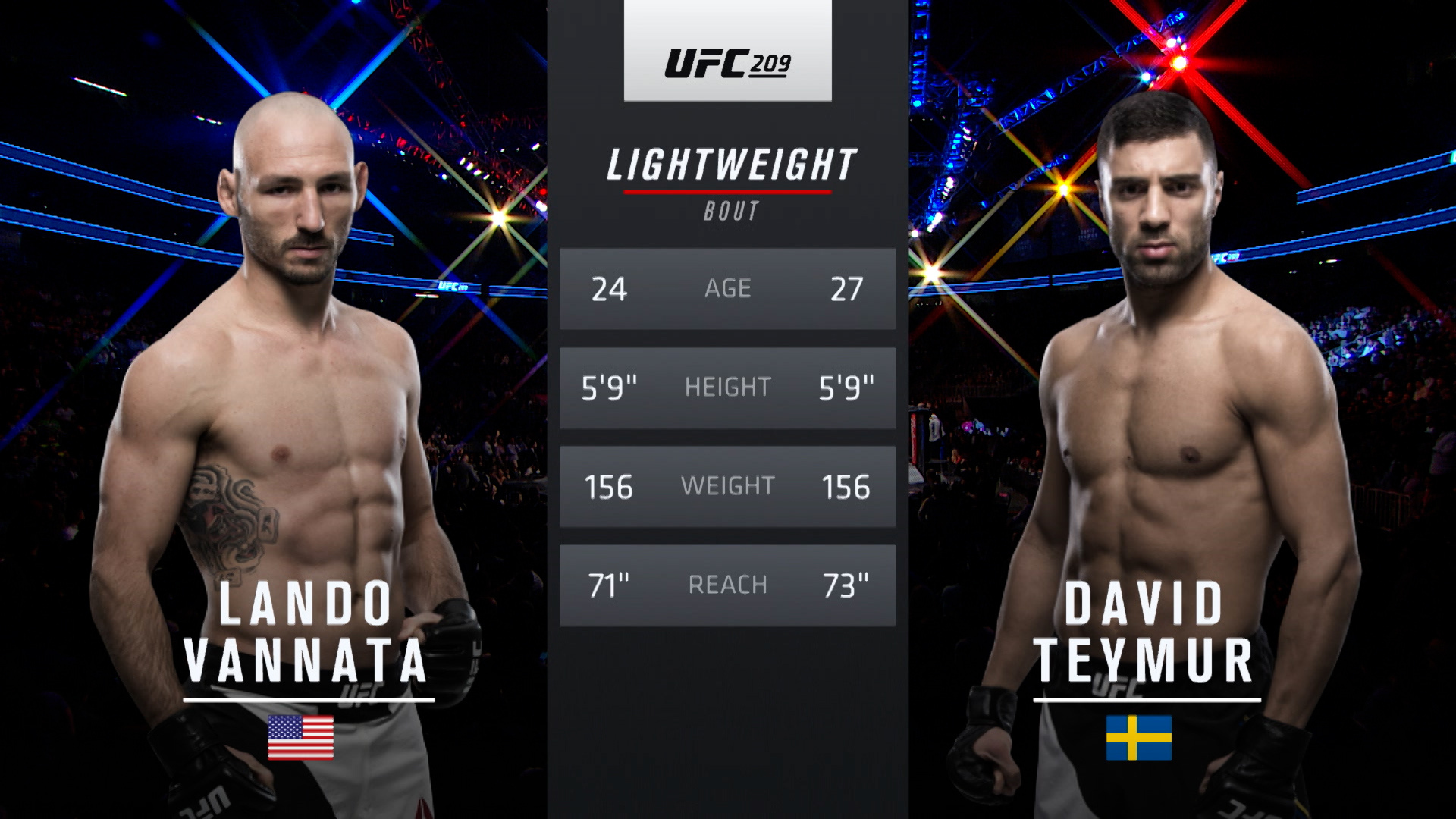 Ve UFC 2010s UFC 209: Lando Vannata vs. David Teymur - Paramount+ ...