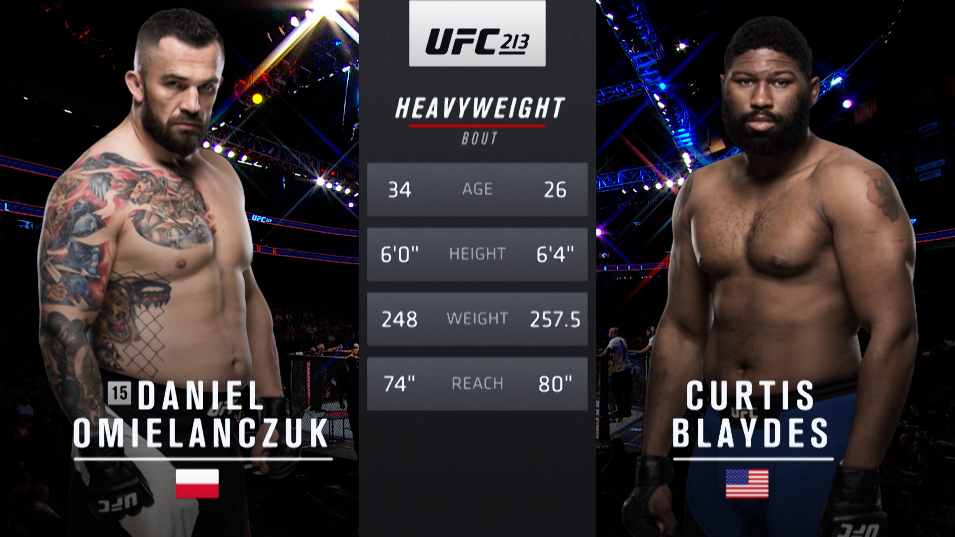 Ve UFC 2010s UFC 213: Daniel Omielanczuk vs. Curtis Blaydes ...