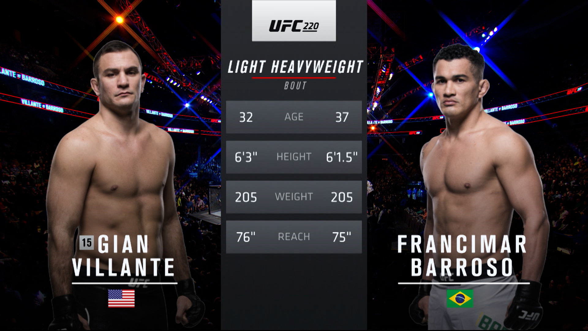 Ve UFC 2010s UFC 220: Gian Villante vs. Francimar Barroso - Paramount+ ...