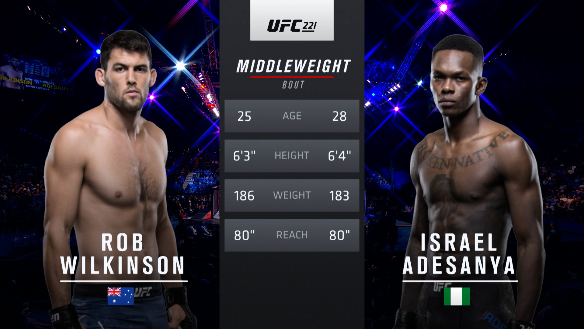 Assista a UFC 2010s UFC 221: Rob Wilkinson vs. Israel Adesanya ...