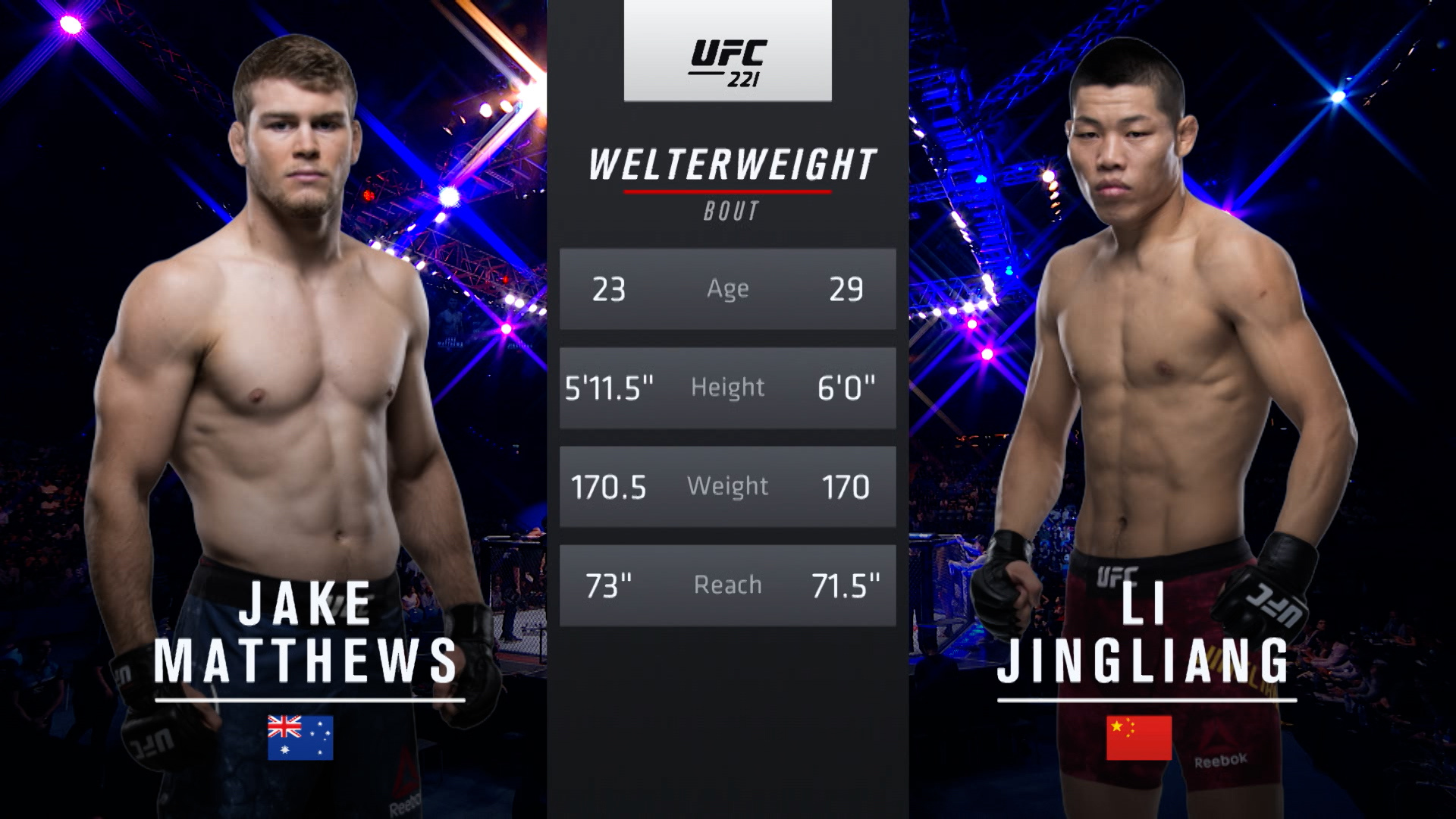 Ve UFC 2010s UFC 221: Jake Matthews vs. Li Jingliang - Paramount+ Chile