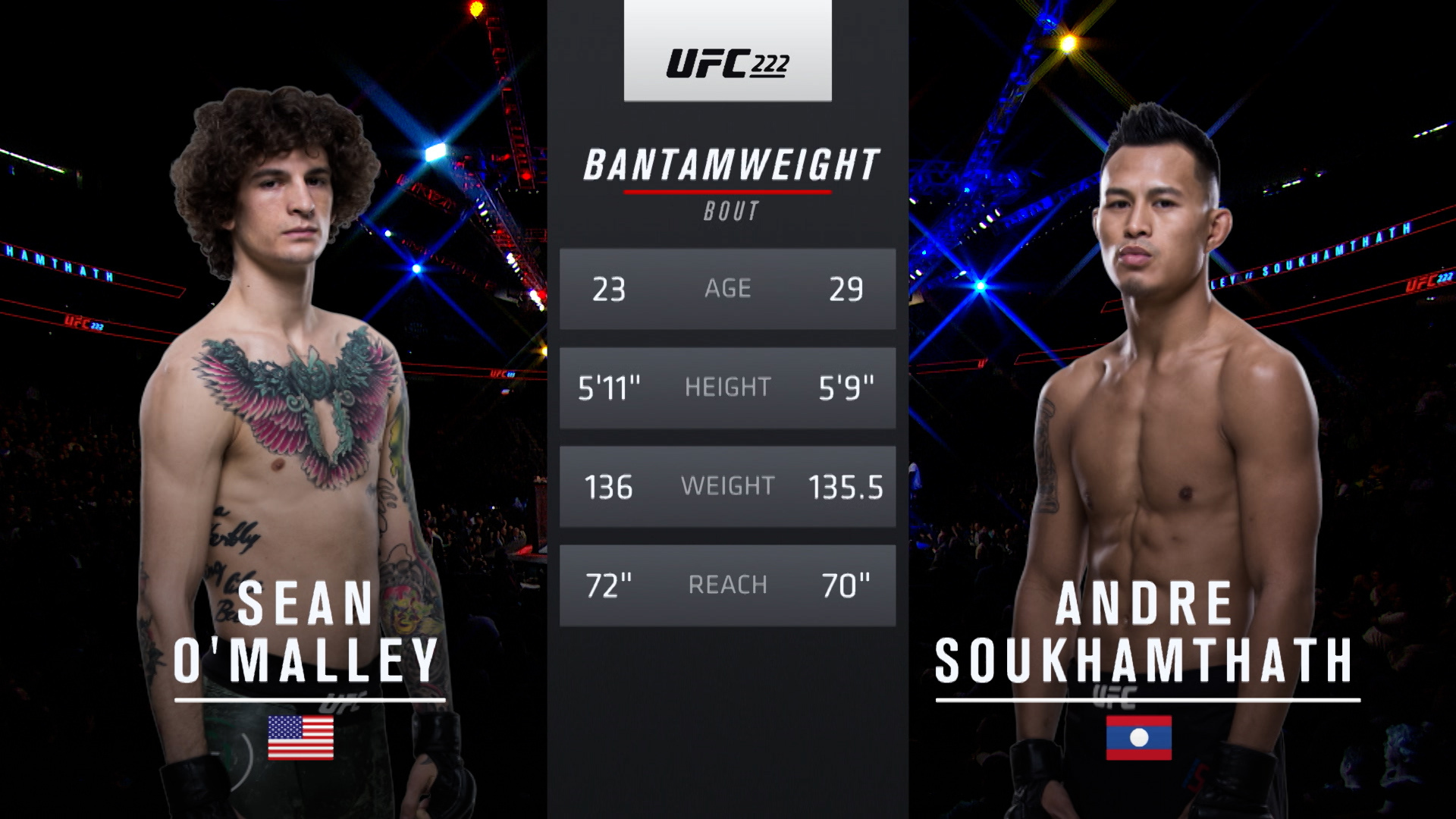 Ve UFC 2010s UFC 222: Sean O'Malley vs. Andre Soukhamthath - Paramount+ ...