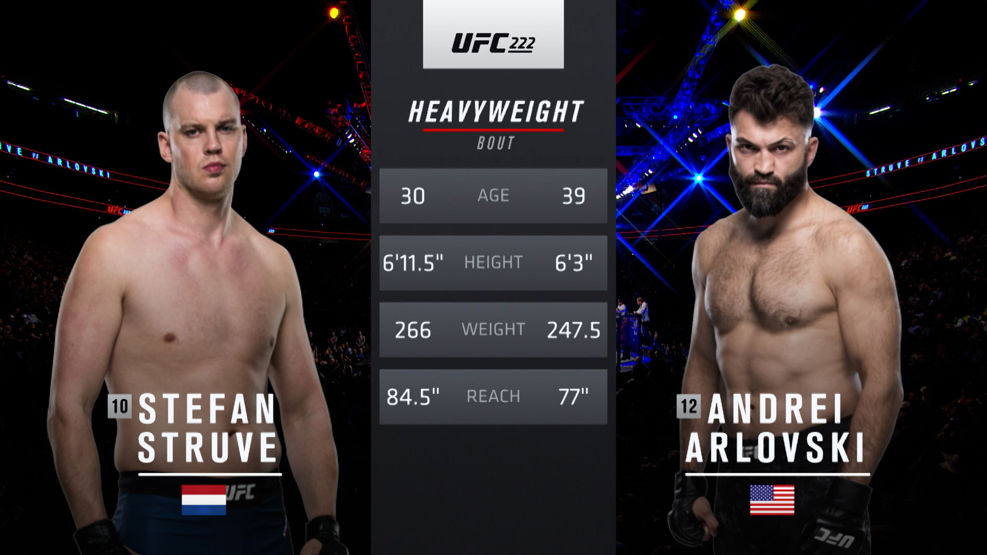 Assista a UFC 2010s UFC 222: Stefan Struve vs. Andrei Arlovski ...
