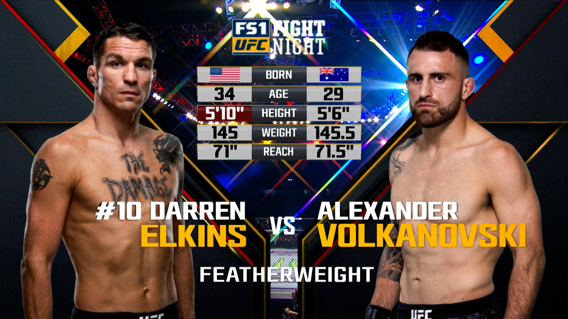 Watch UFC Fight Night Darren Elkins vs. Alexander Volkanovski - Paramount+