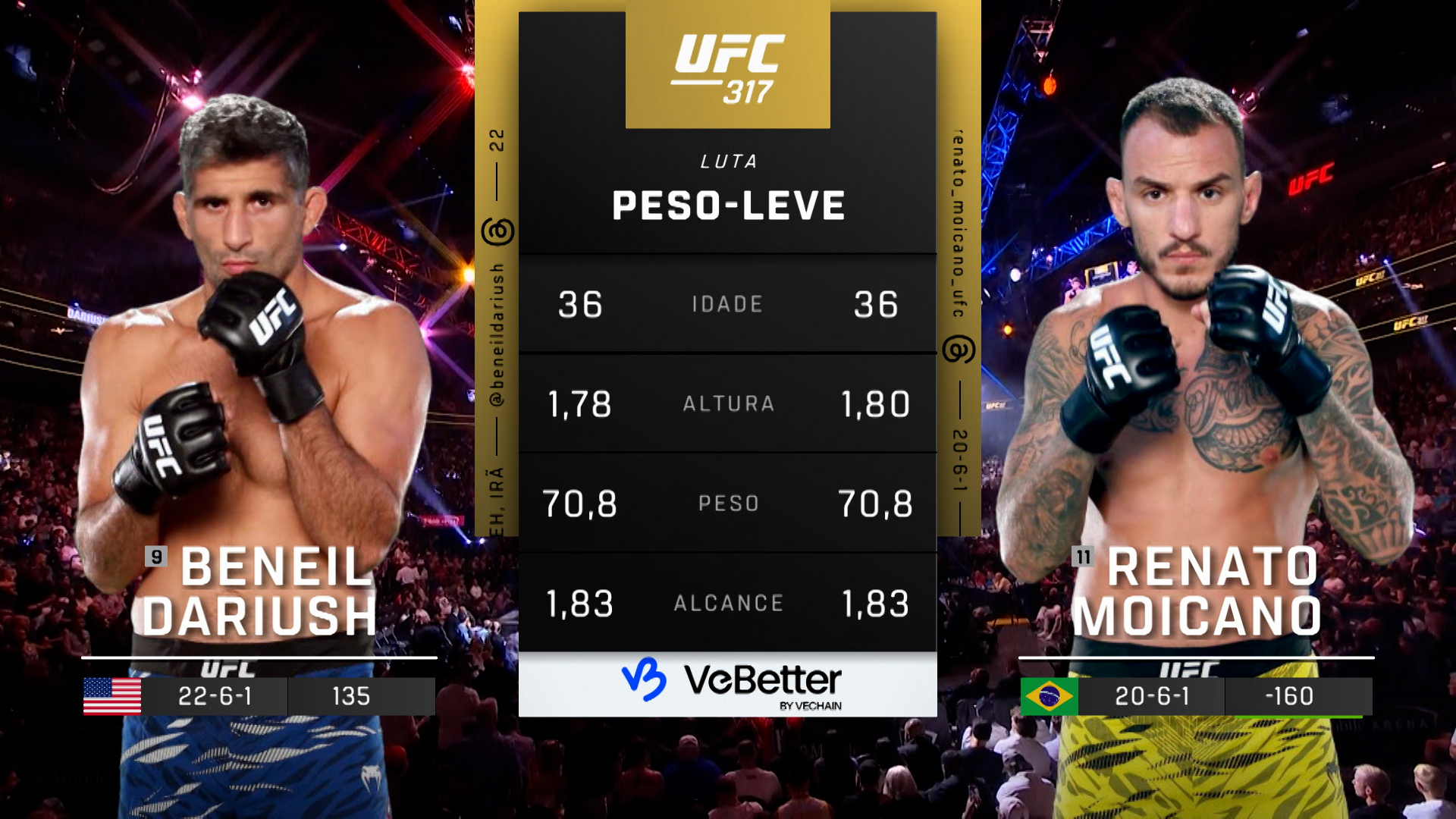 Assista a UFC (Português) 317: Beneil Dariush vs. Renato Moicano Main ...