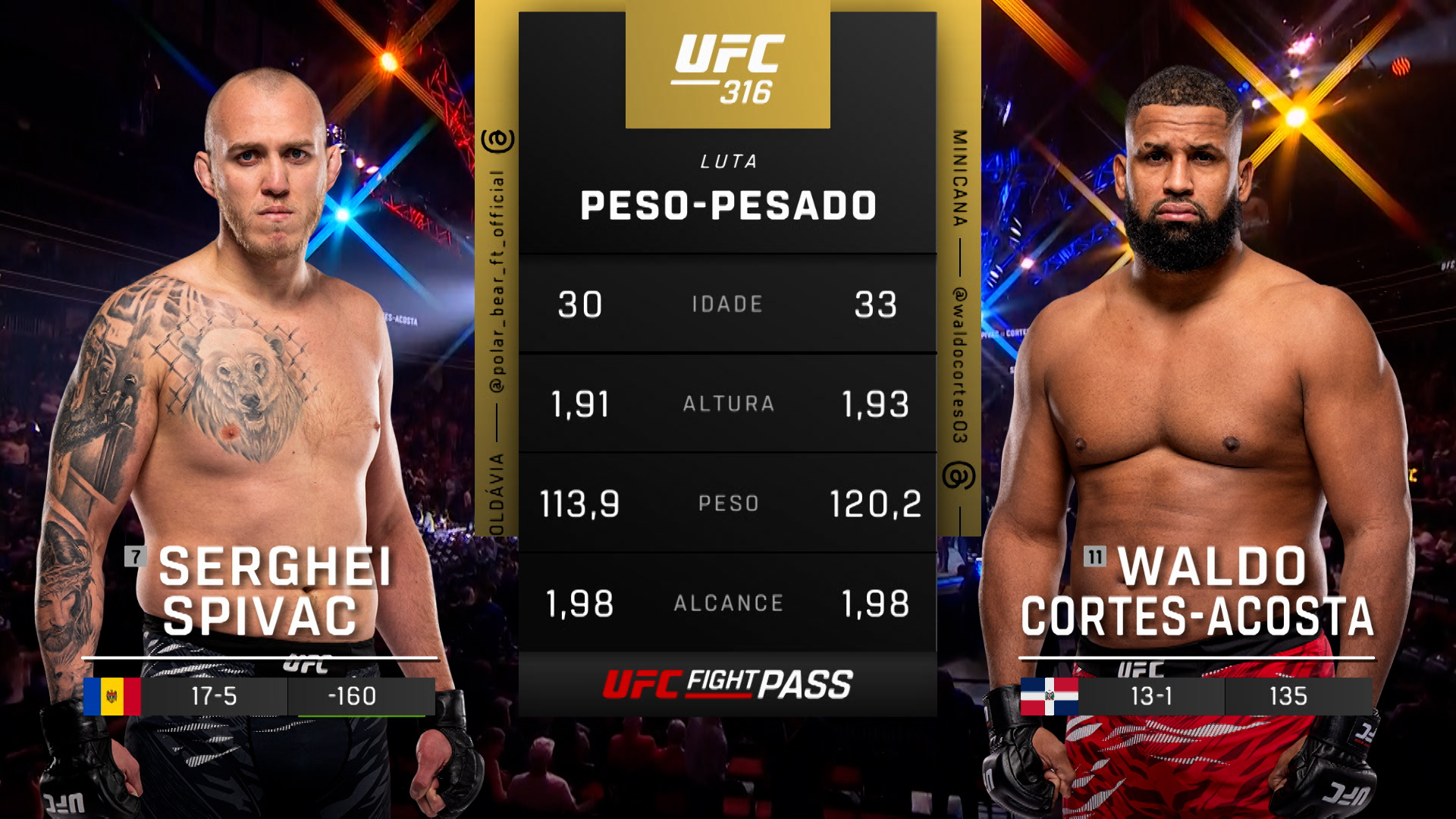 Assista a UFC (Português) 316: Serghei Spivac vs. Waldo Cortes-Acosta ...