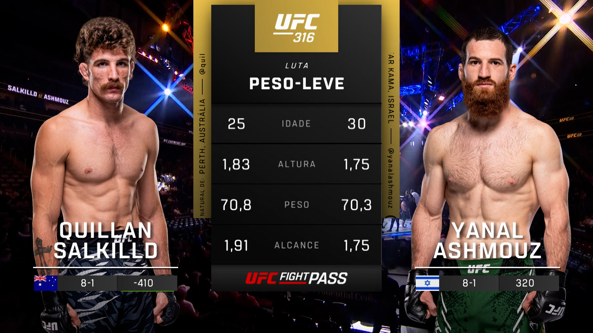 Assista a UFC (Português) 316: Quillan Salkilld vs. Yanal Ashmouz ...