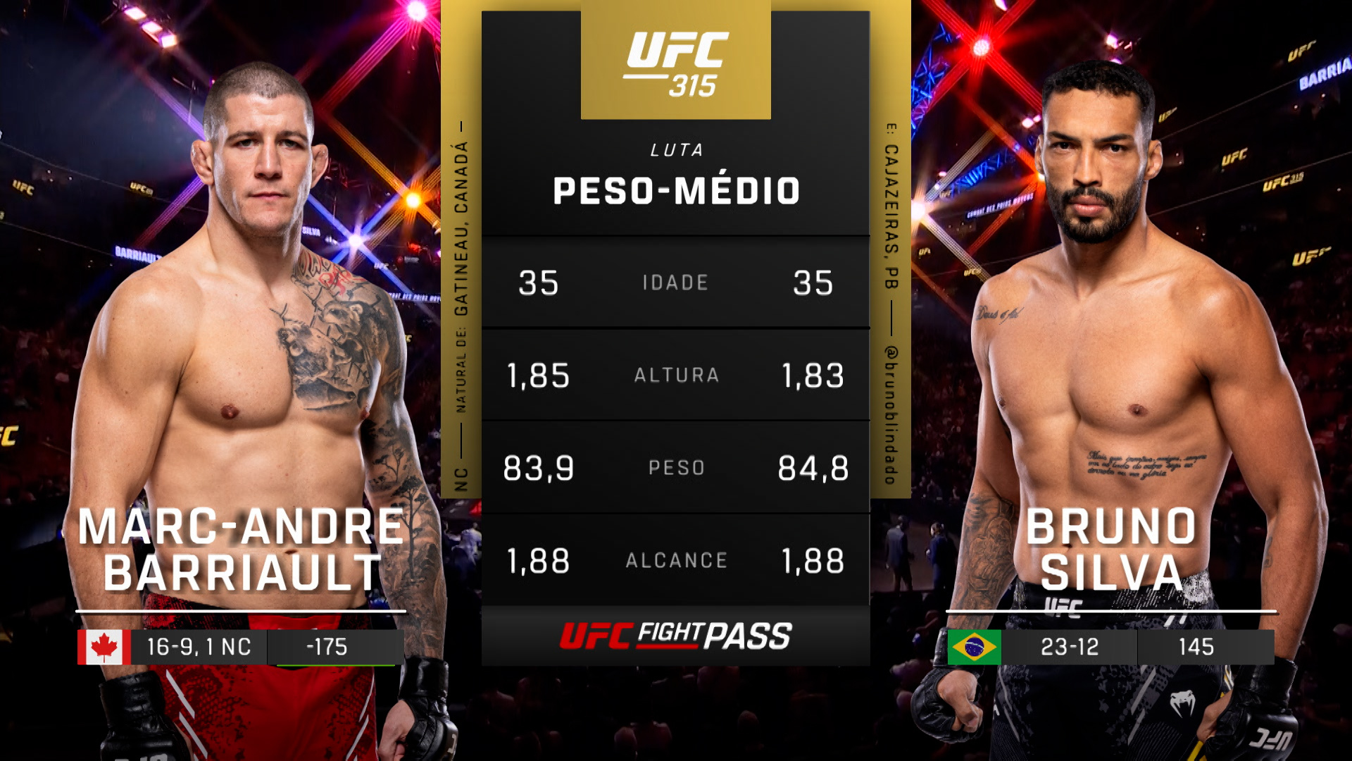 Ve UFC (Português) 315: Marc-André Barriault vs. Bruno Silva Prelims ...