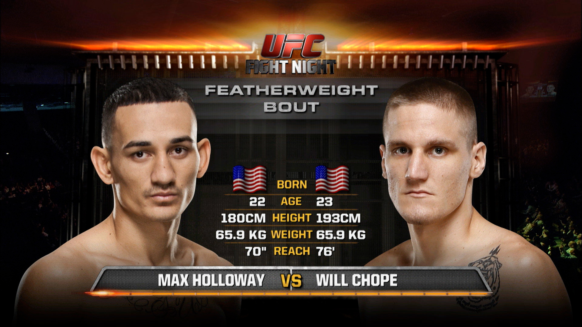 Assista a UFC Fight Night Max Holloway vs. Will Chope - Paramount+ Brasil