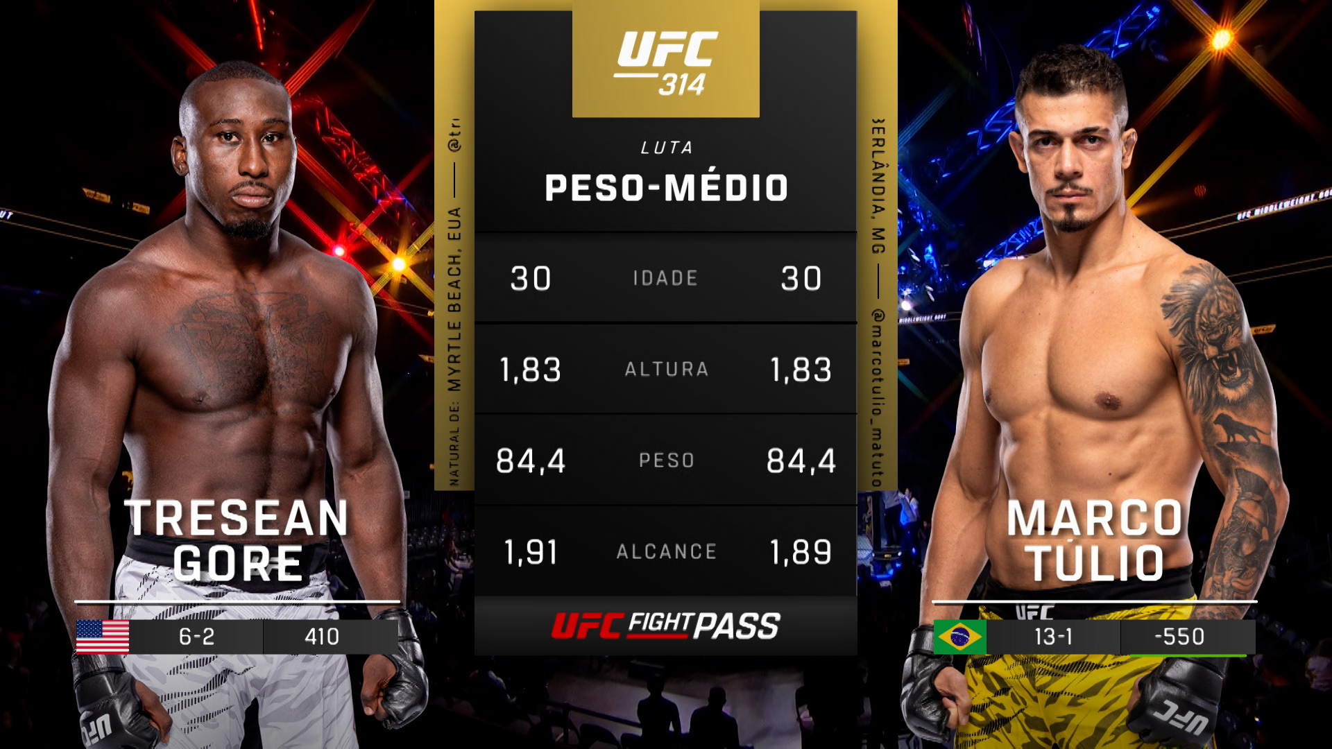 Watch UFC (Português) 314: Tresean Gore vs. Marco Tulio Prelims ...