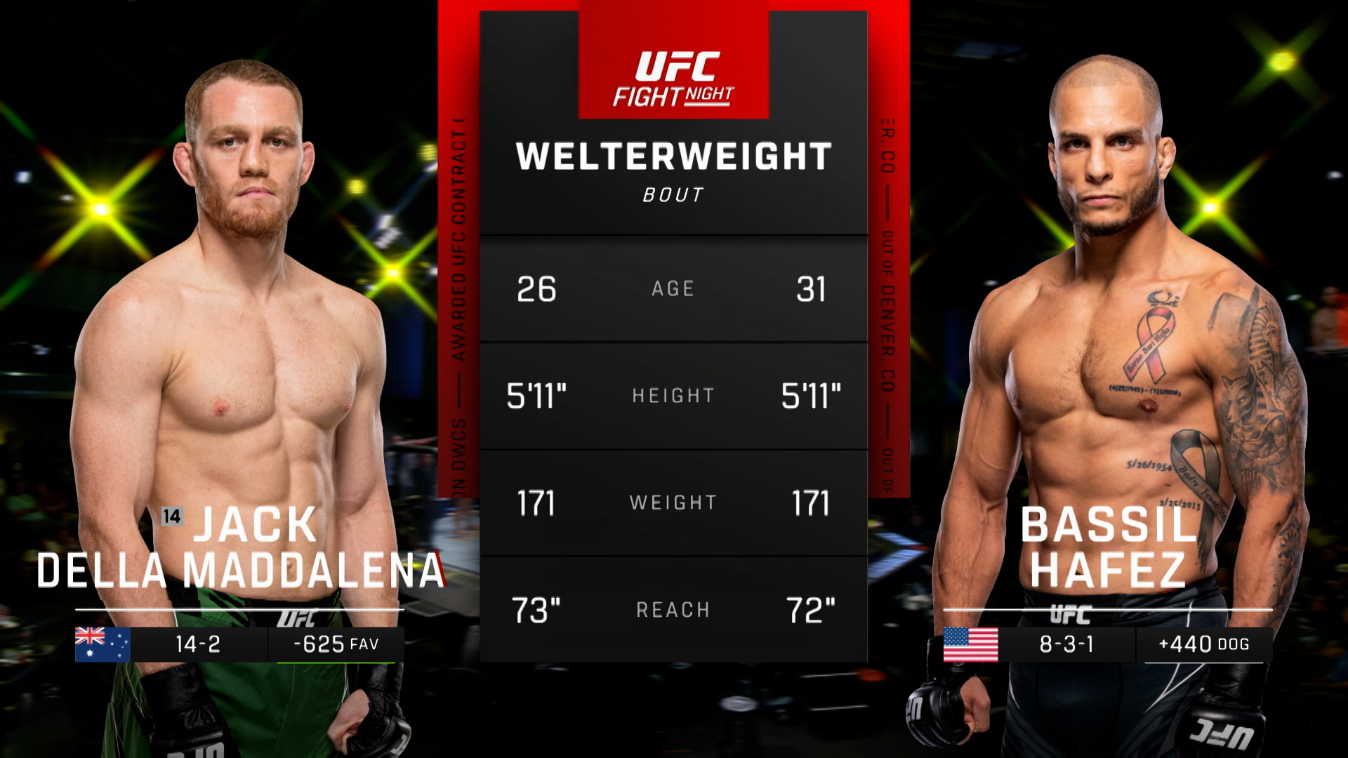 Watch UFC Fight Night Jack Della Maddalena vs. Bassil Hafez - Paramount+