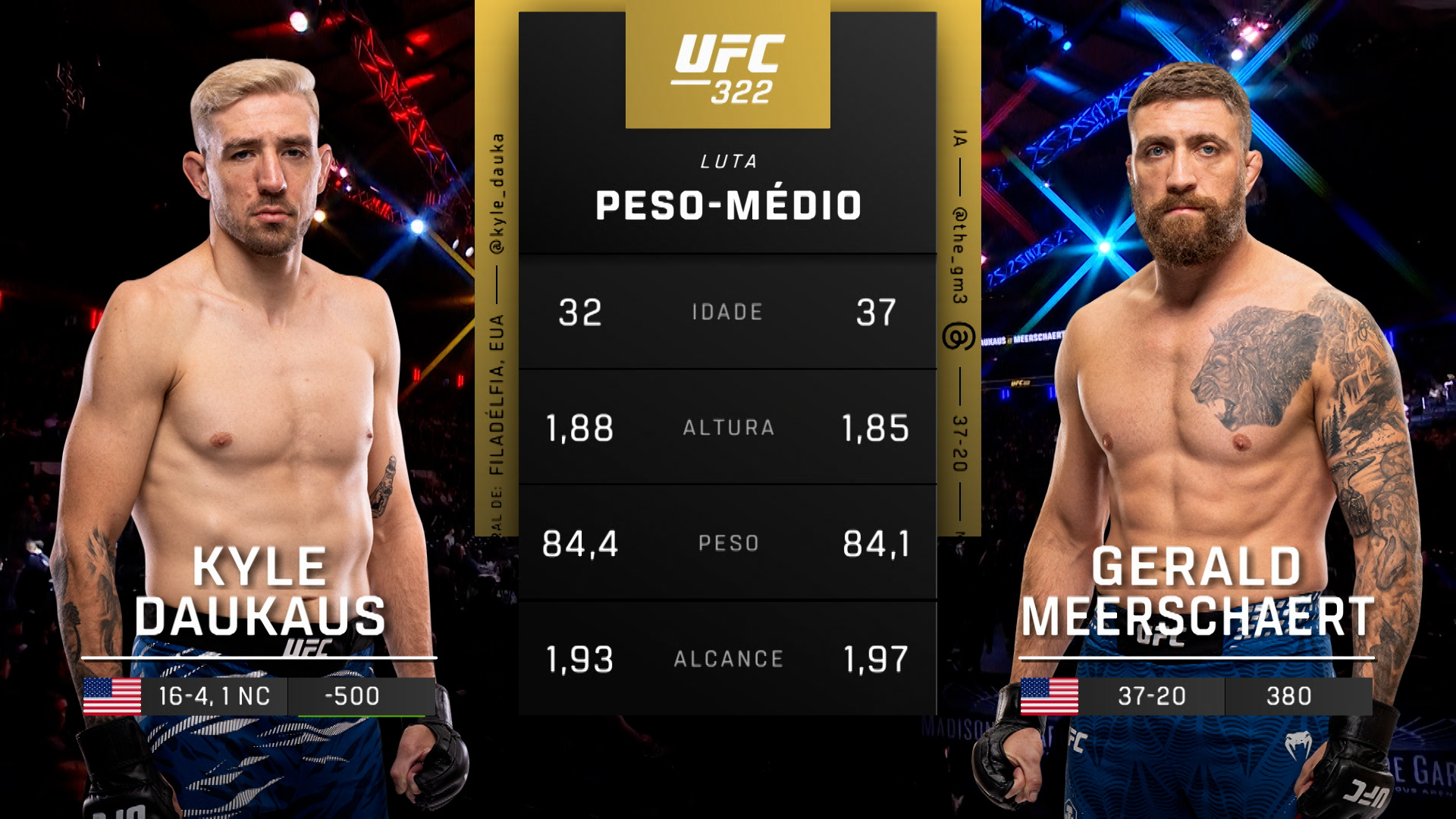 Watch UFC (Português) 322: Kyle Daukaus vs. Gerald Meerschaert Prelims ...
