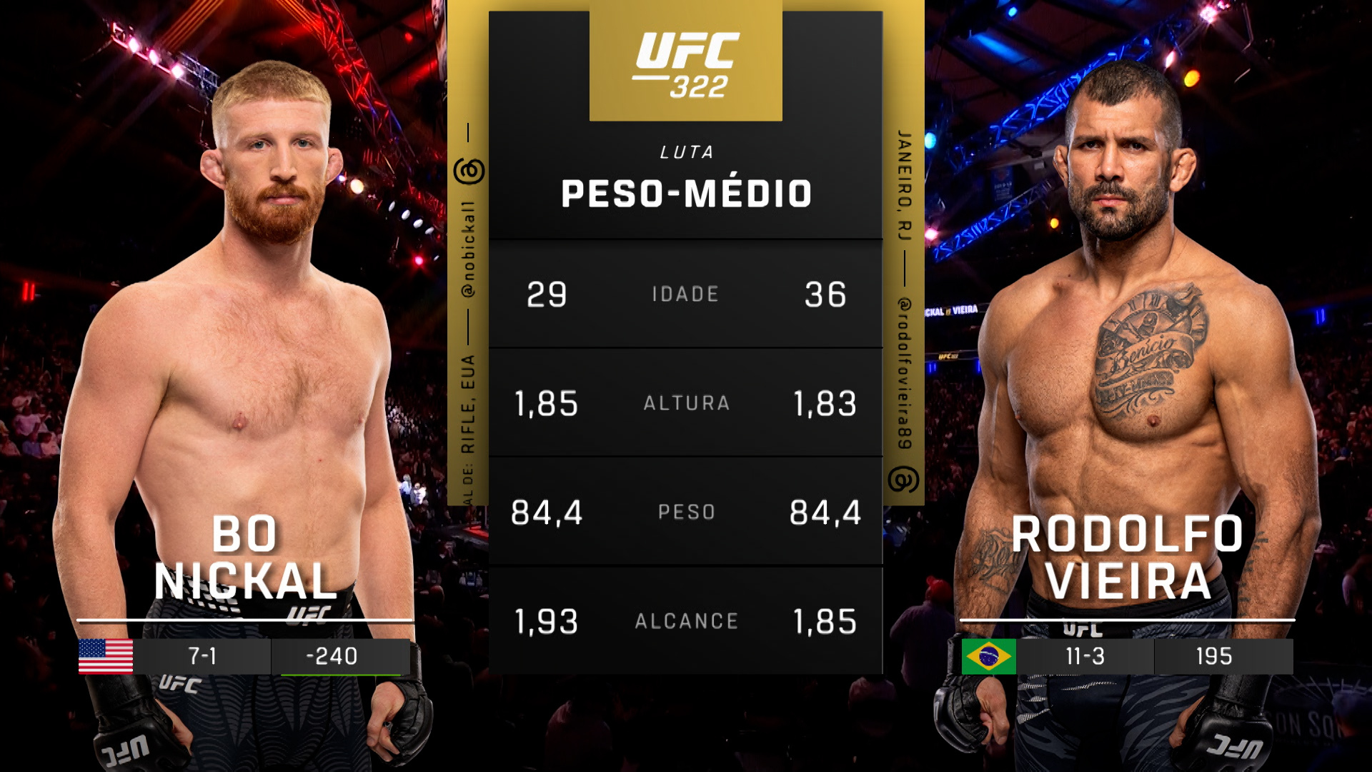 Ve UFC (Português) 322: Bo Nickal vs. Rodolfo Vieira Prelims (Português ...